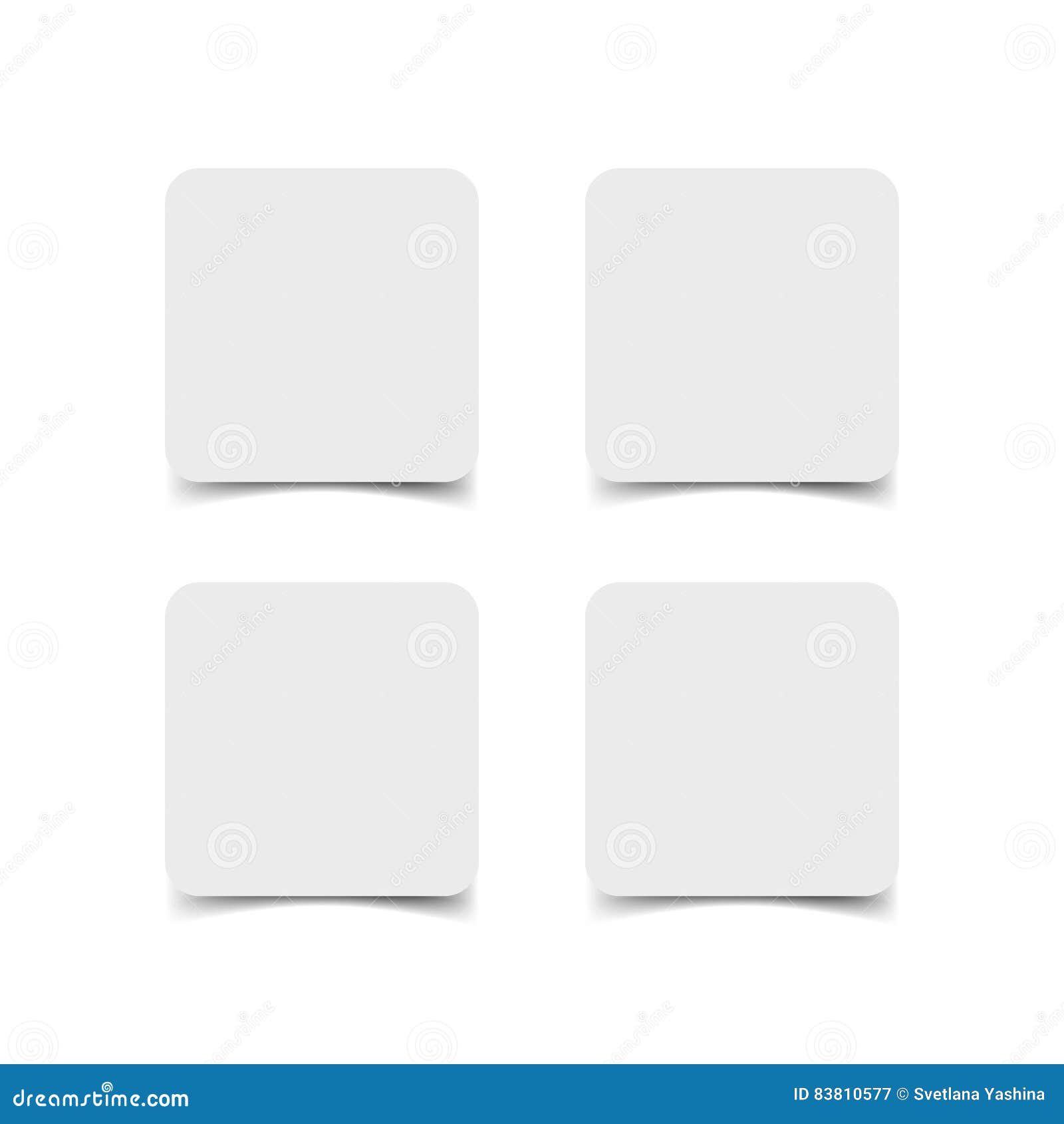 Web Banners with Shadow Set on Whitebackground Stock Vector ...