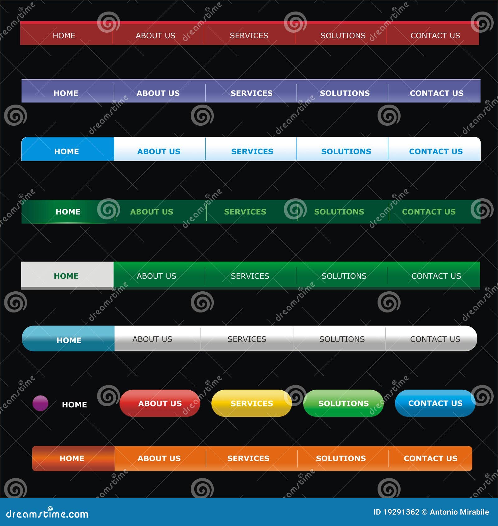 Web bar stock vector. Illustration of page, blue, navigation - 19291362