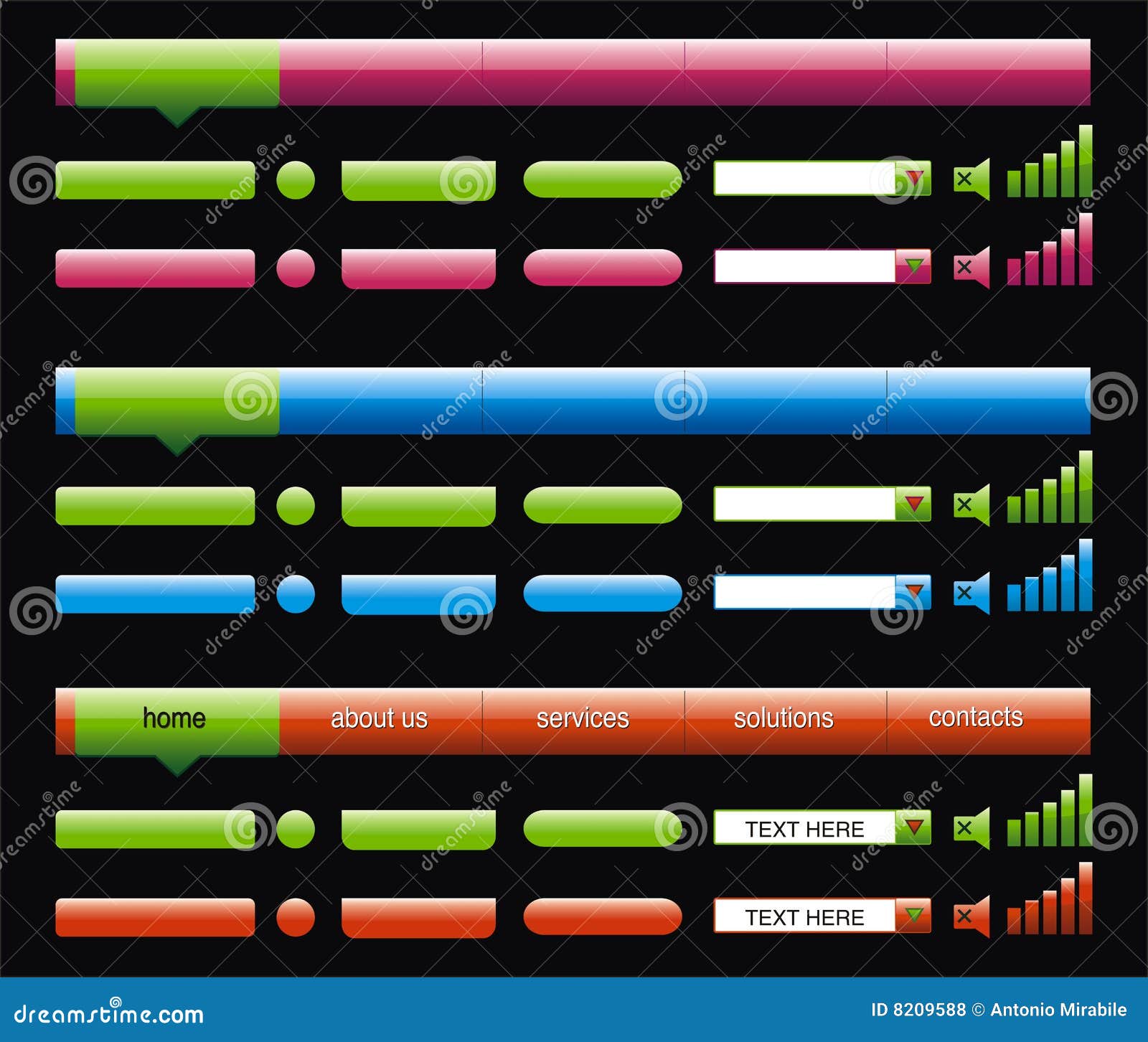 Web bar stock illustration. Illustration of template, volume - 8209588