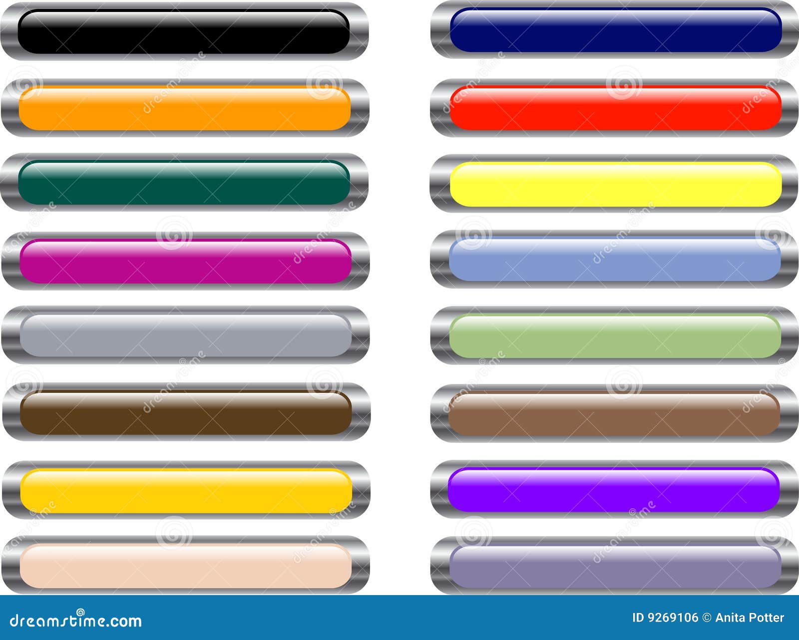 Web Bars stock vector. Illustration of peach, blue, green - 9269106