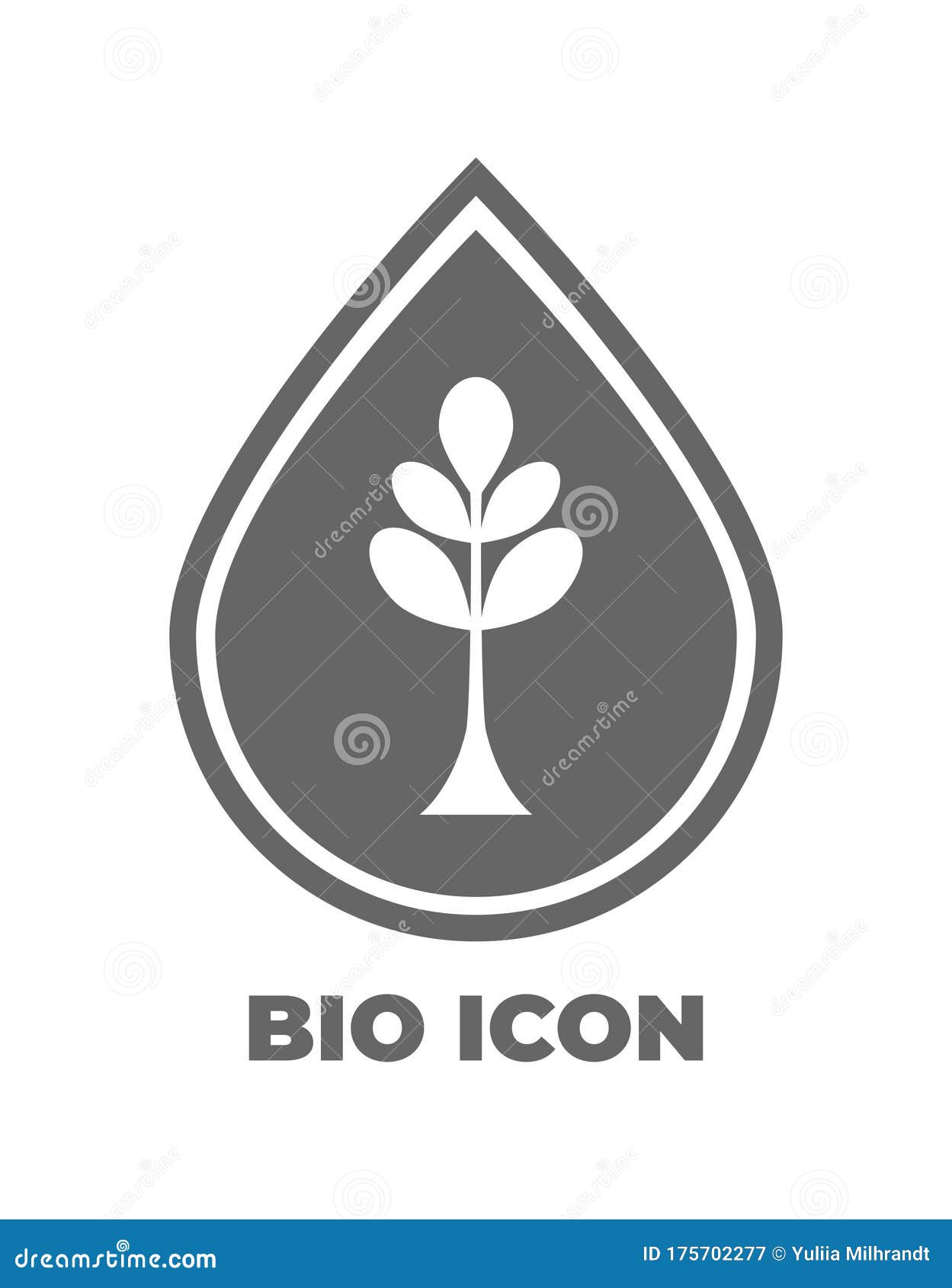 Bio Icon. Black and White Isolated Stock Illustration - Illustration of ...