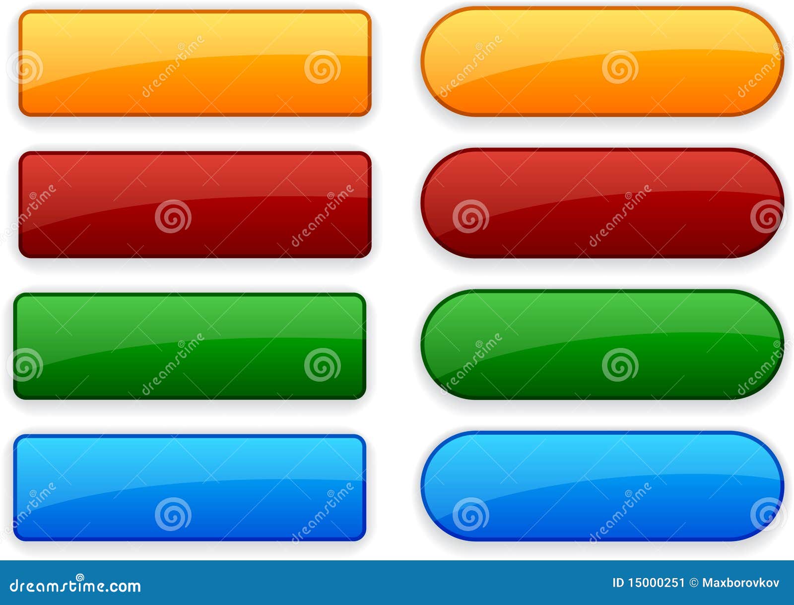 Web blank buttons. stock vector. Illustration of rainbow - 15000251