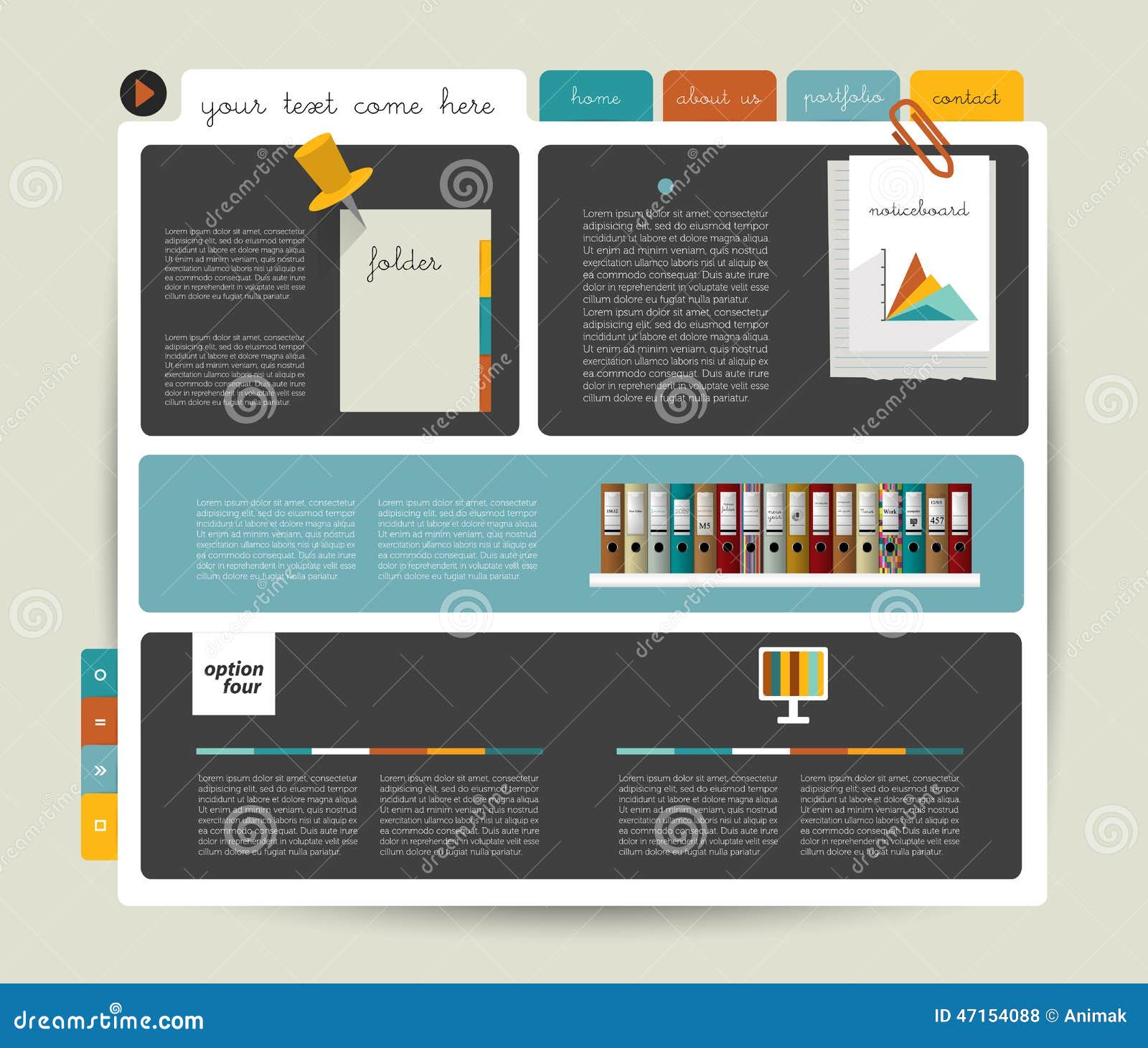 Web Blog Design. Simply Web Page Layout. Stock Vector - Illustration of ...