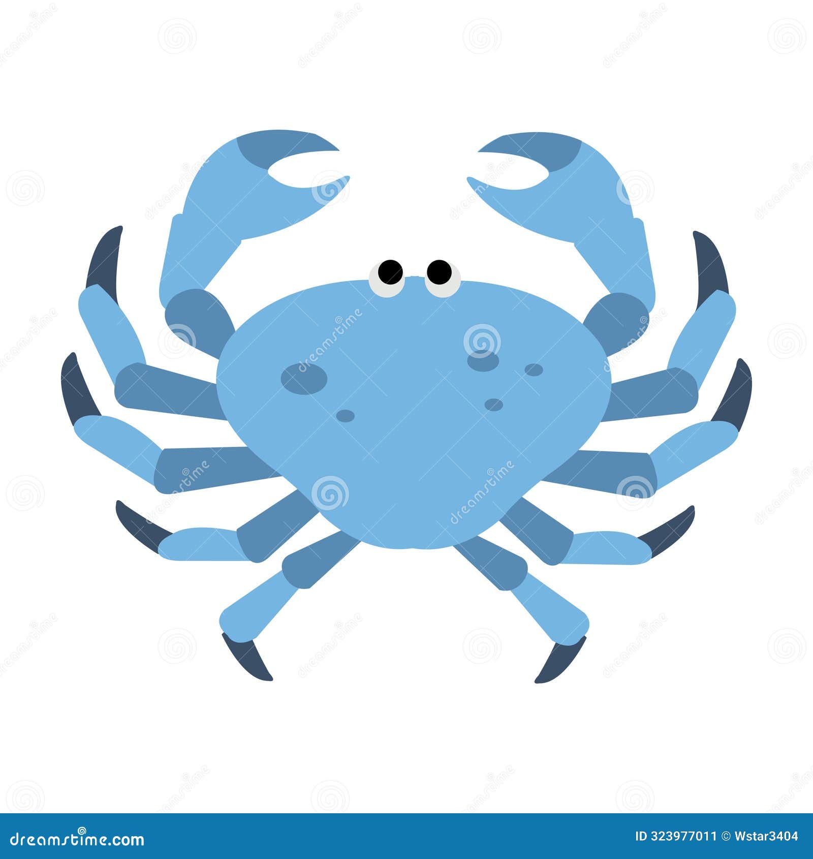 Crab Icon In Trendy Design Style. Crab Icon Isolated On White Background. Crab Vector Icon ...
