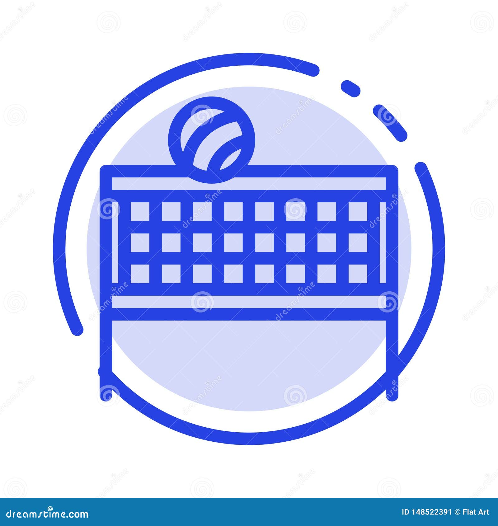 Web Blue Dotted Line Line Icon Stock Vector - Illustration of : 148522391