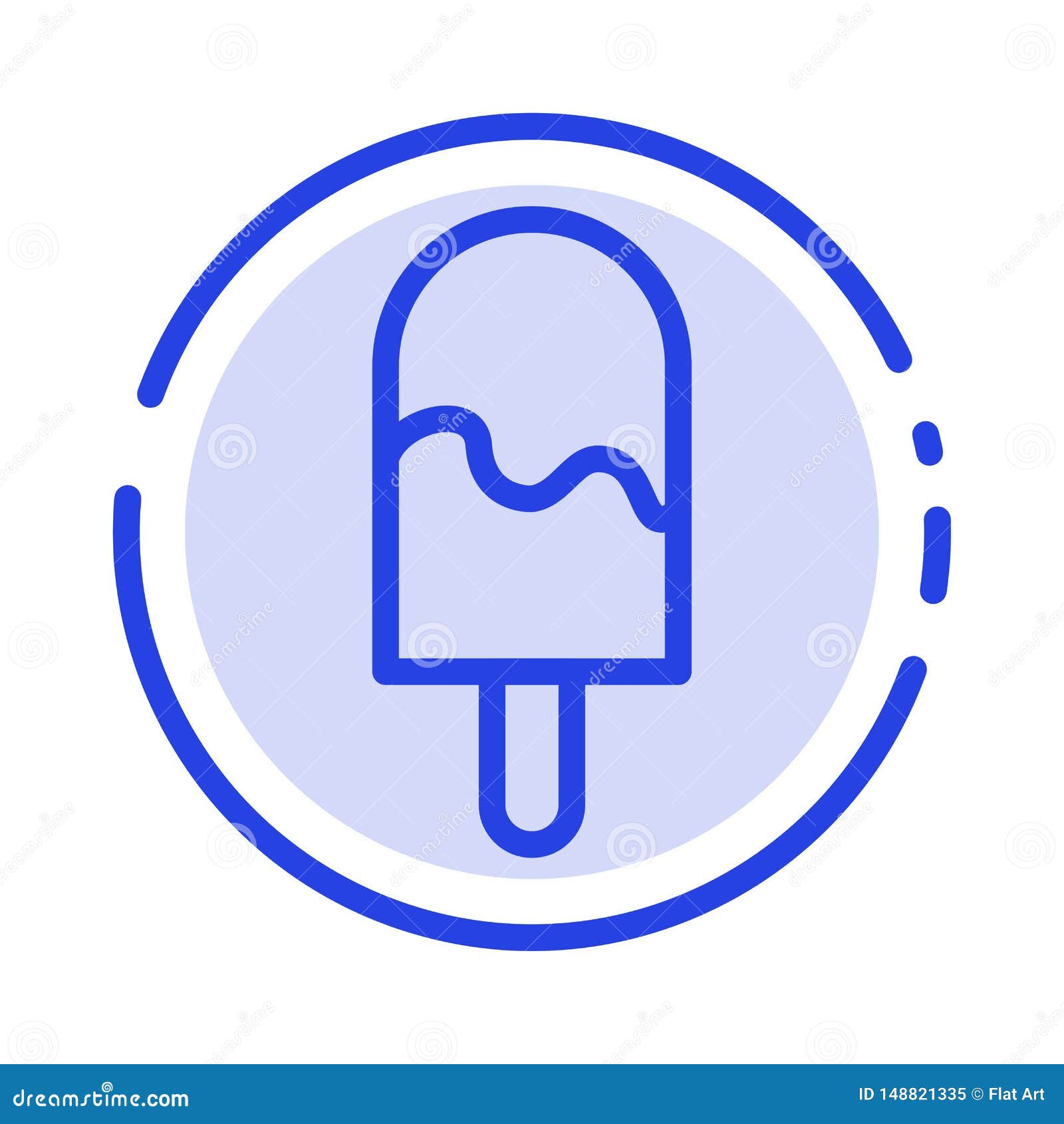 Web Blue Dotted Line Line Icon Stock Vector - Illustration of : 148821335