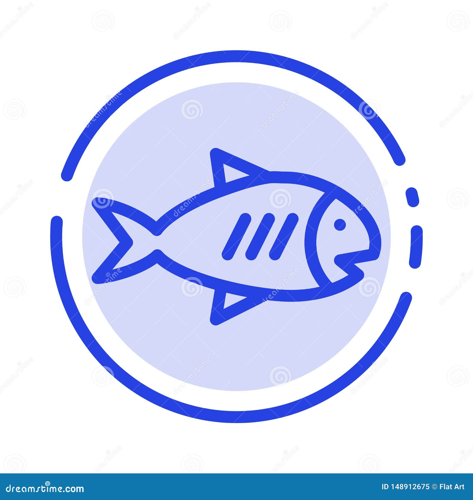 Web Blue Dotted Line Line Icon Stock Vector - Illustration of : 148912675