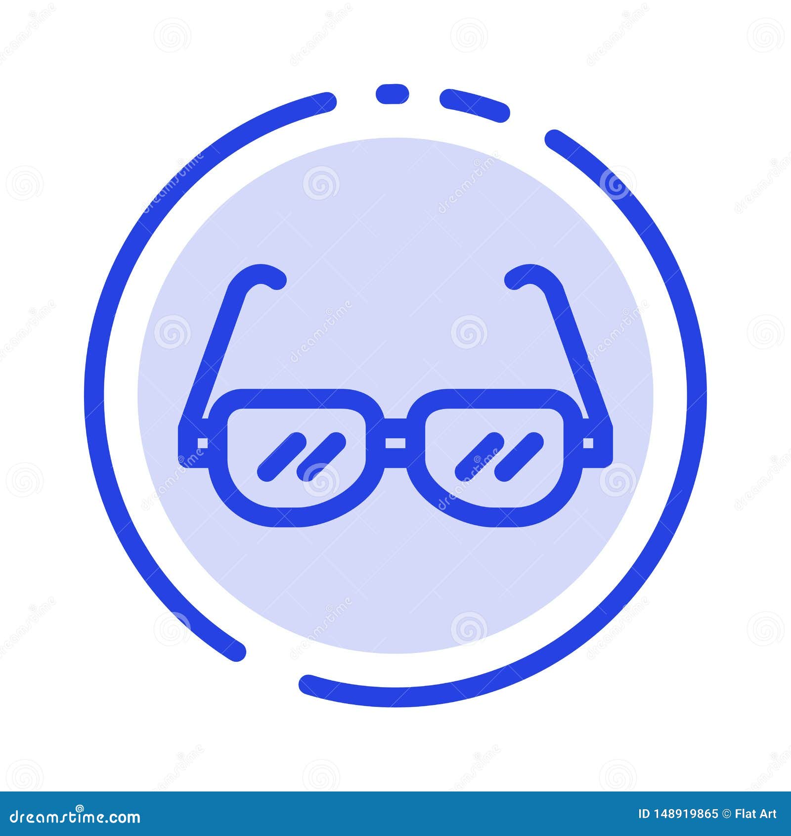 Web Blue Dotted Line Line Icon Stock Vector - Illustration of : 148919865