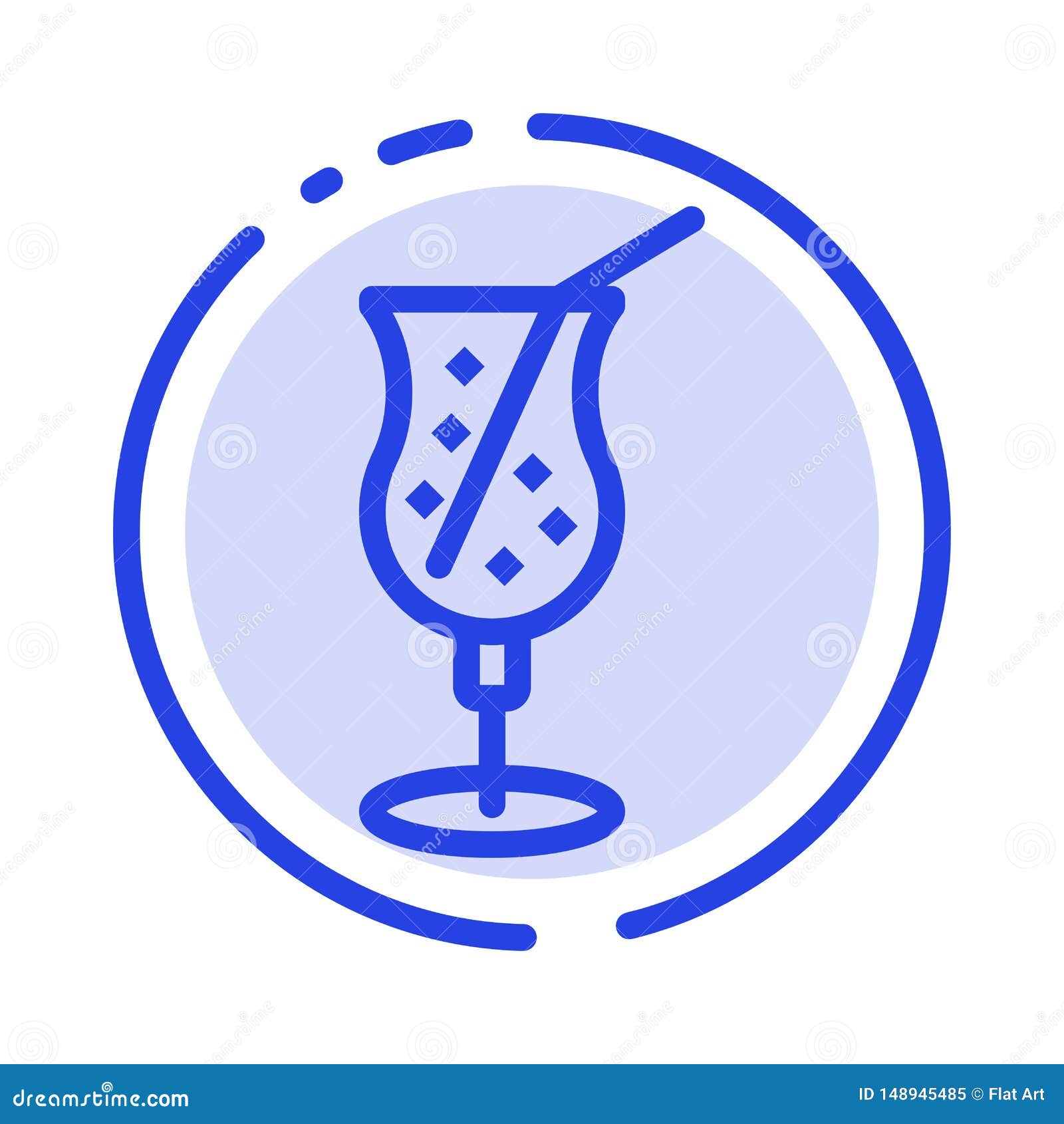 Web Blue Dotted Line Line Icon Stock Vector - Illustration of : 148945485