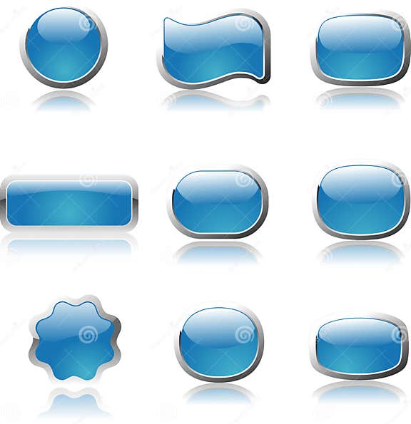 Web Blue Navigation Aqua Set Stock Vector - Illustration of idea, aqua ...