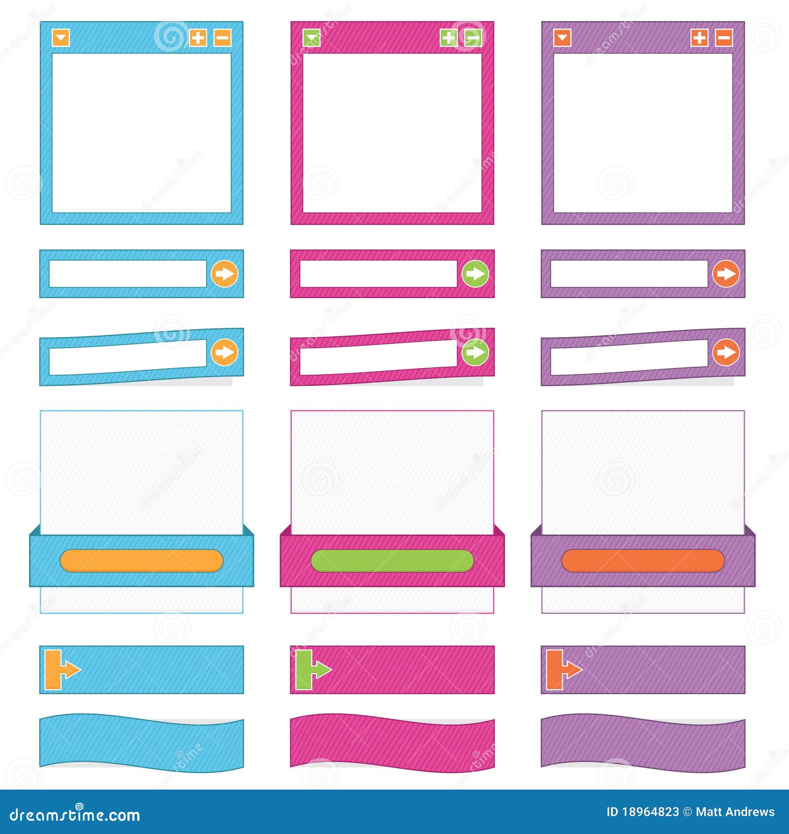 Web boxes stock vector. Illustration of ribbon, graphic - 18964823