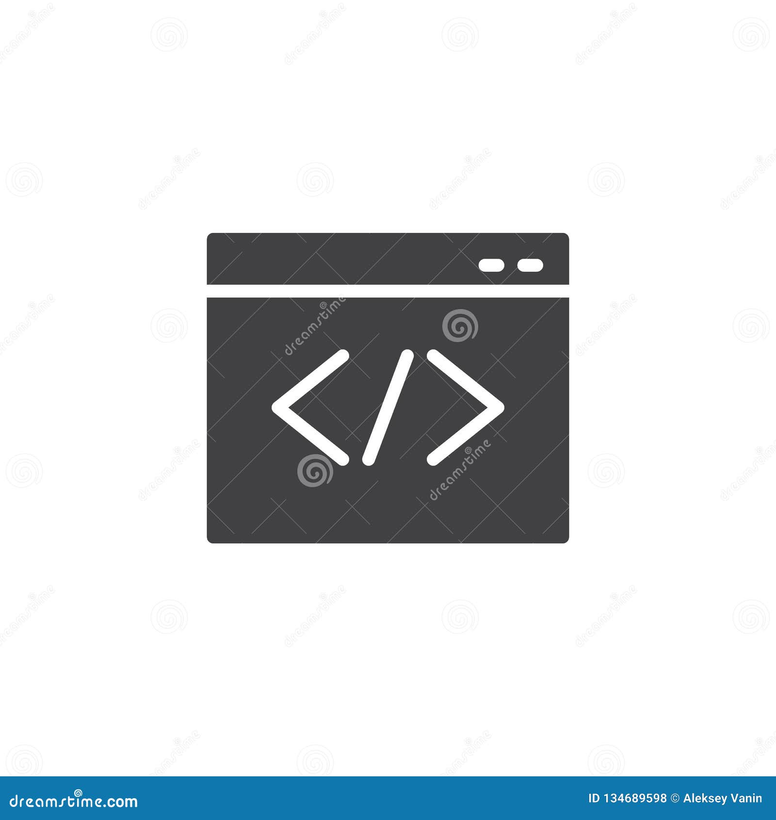 Web Browser Coding Vector Icon Stock Vector - Illustration of ...