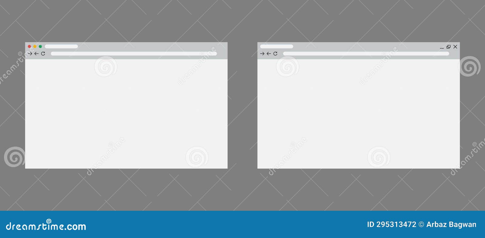 Web Browser Empty Ui Template for Laptop, Computer and Pc Stock Vector ...