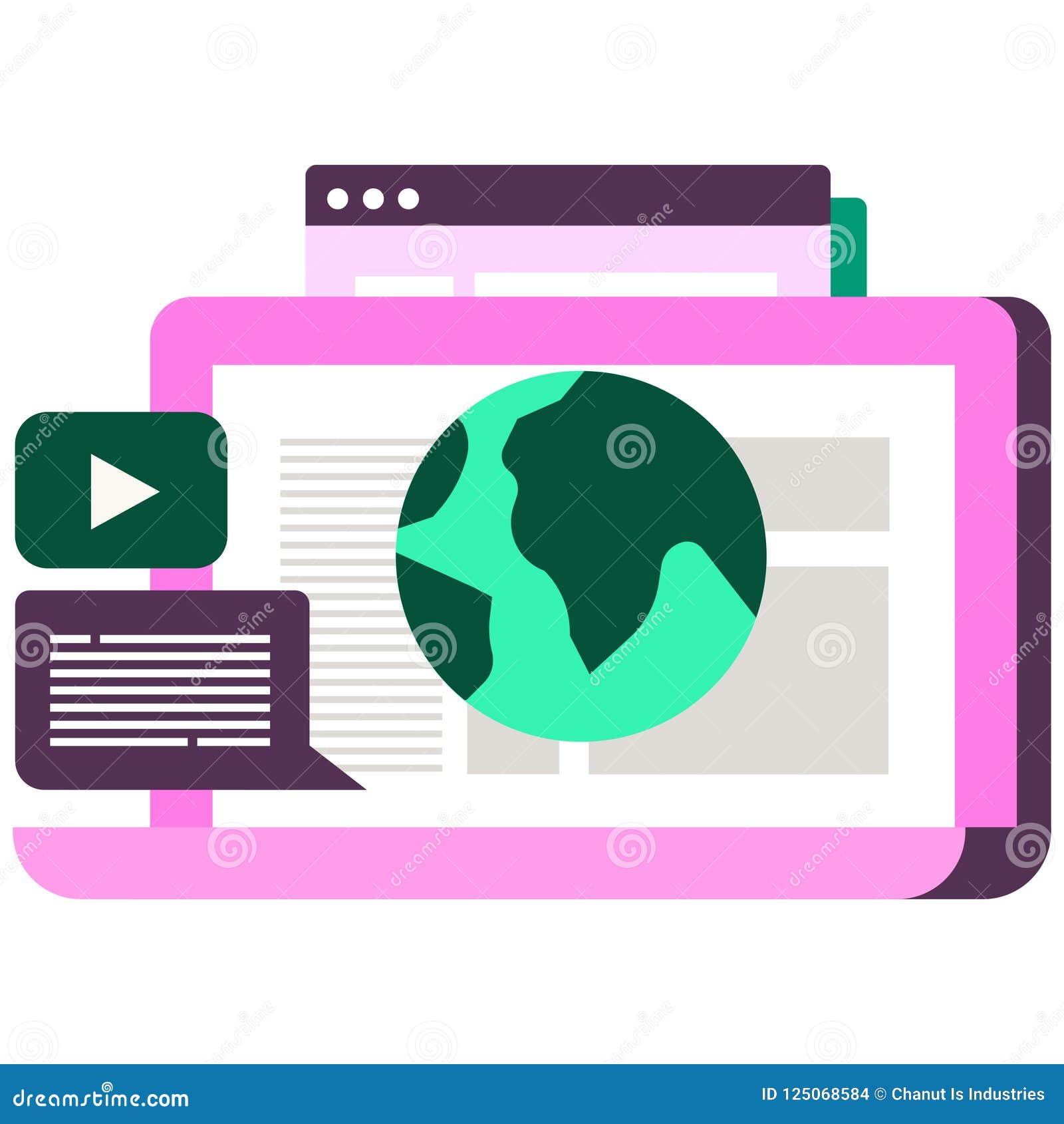 Web Browser Flat Illustration Stock Vector - Illustration of browser ...