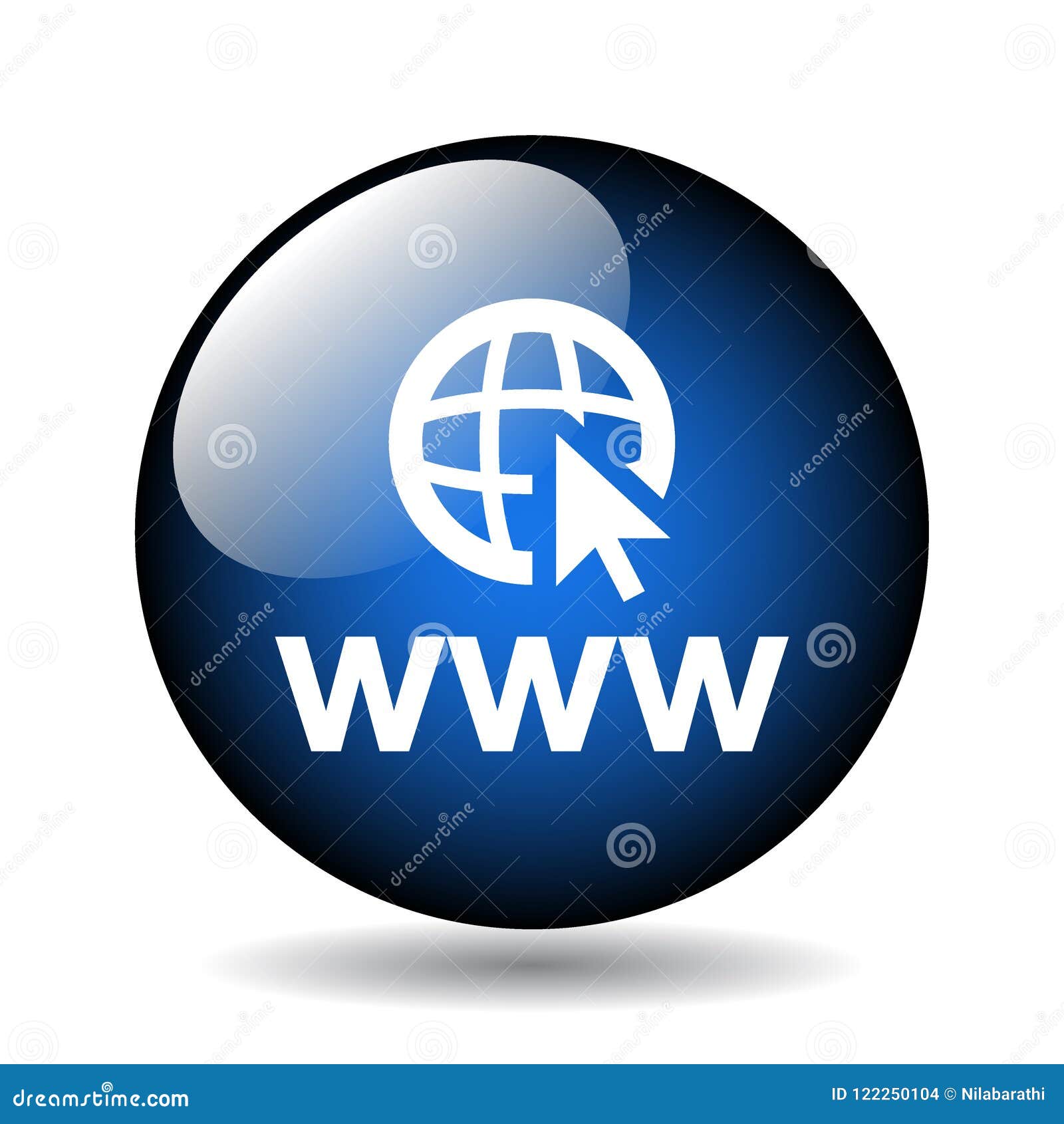 Web browser icon button stock vector. Illustration of ecommerce - 122250104