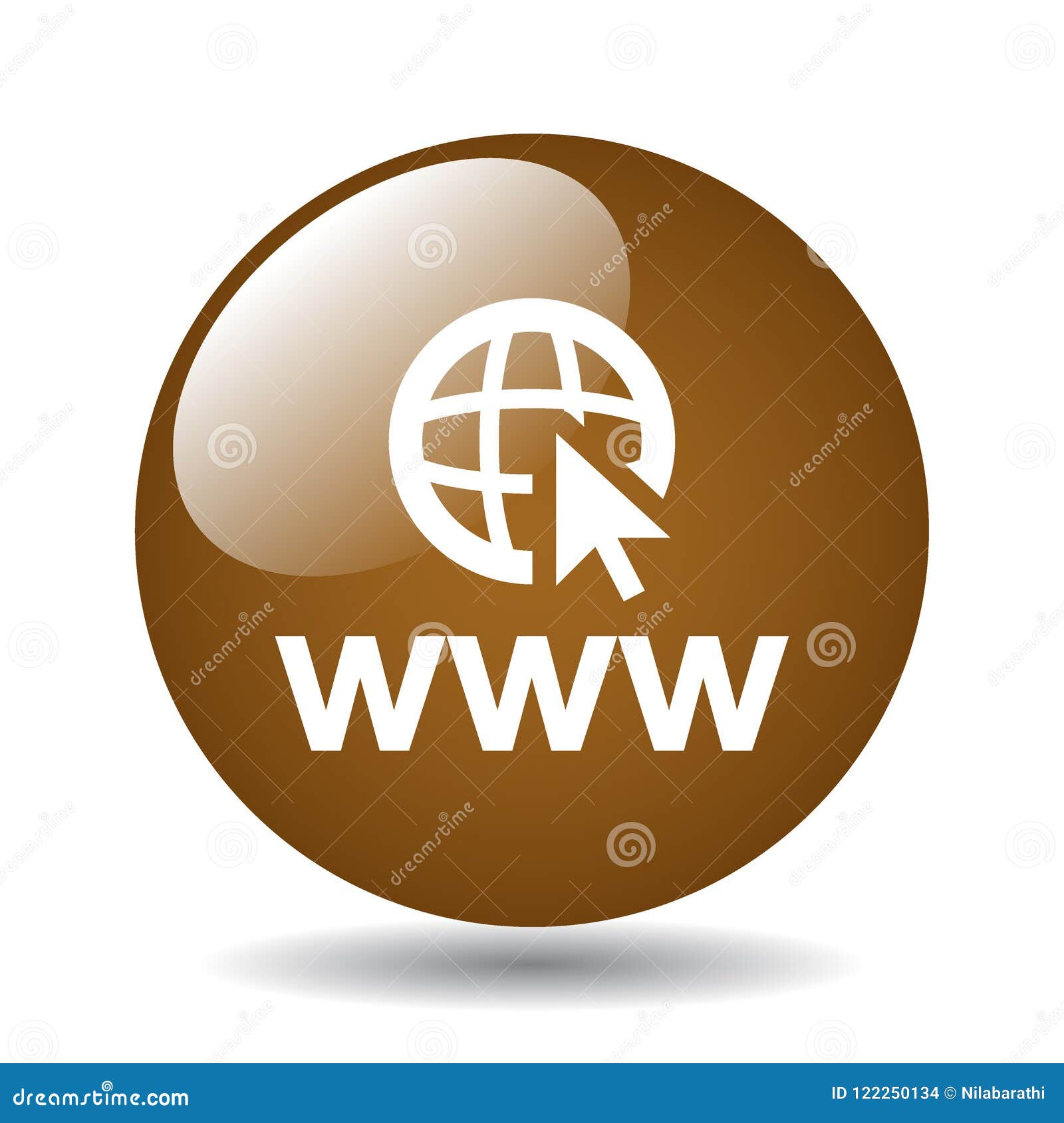 Web browser icon button stock vector. Illustration of arrow - 122250134