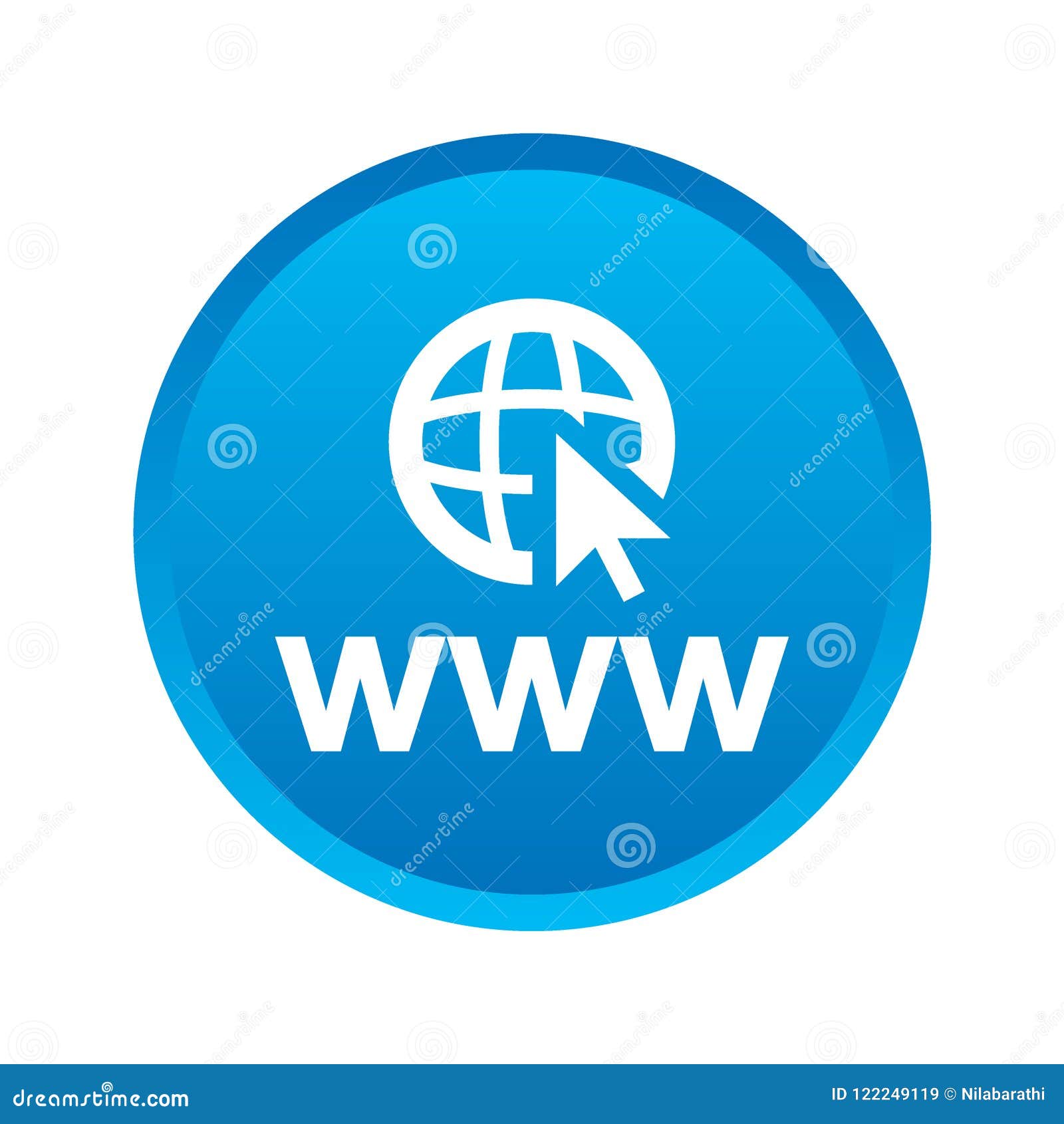 Web browser icon button stock vector. Illustration of browsing - 122249119