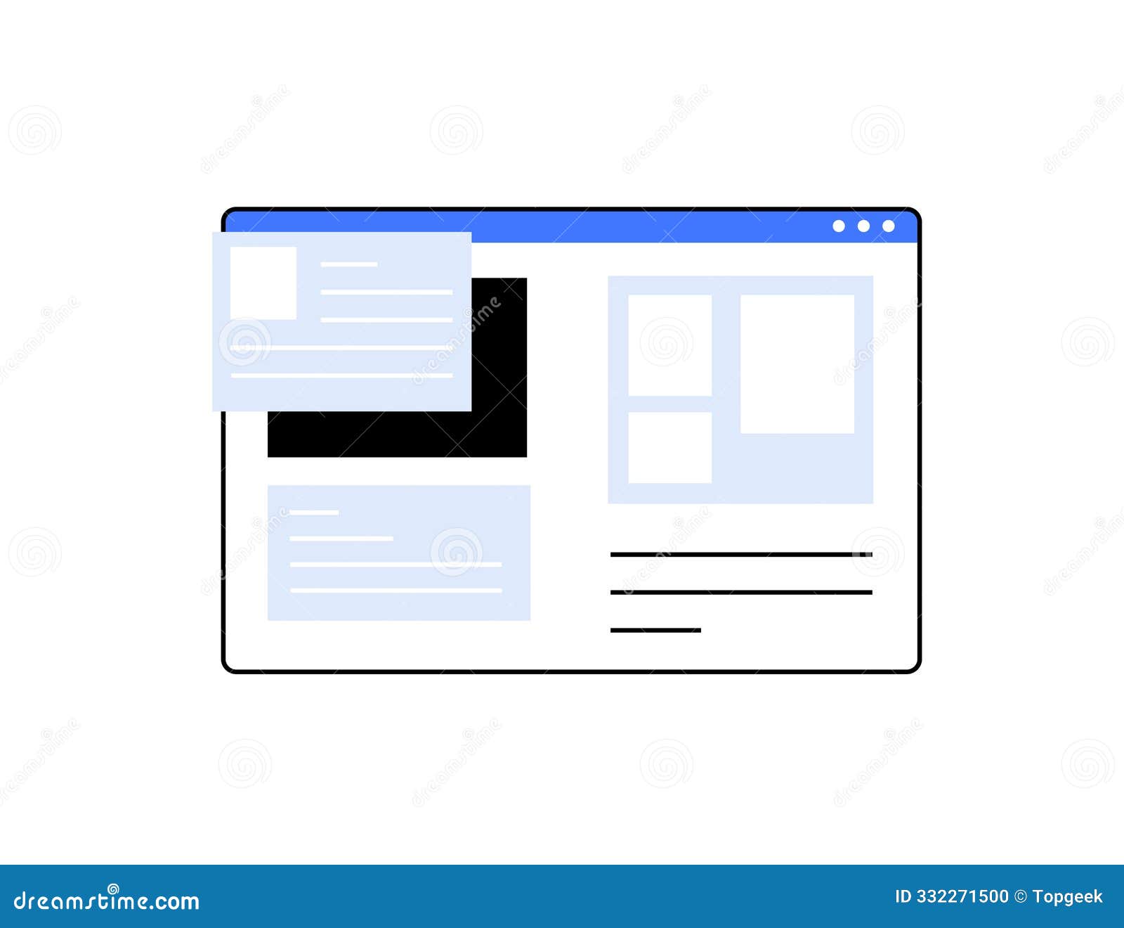 Browser Interface. Website Window Mockup, Internet Screen Frame, Browser Tab. Vector Empty Web ...