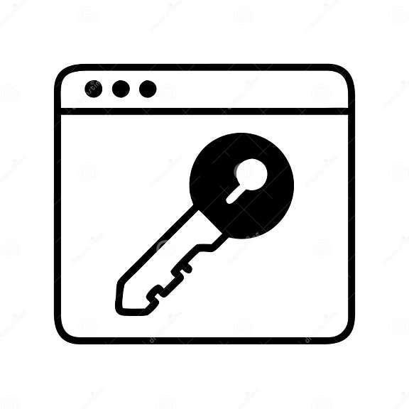 Web Browser Key for Digital Security and Access Concepts in Vector Art ...