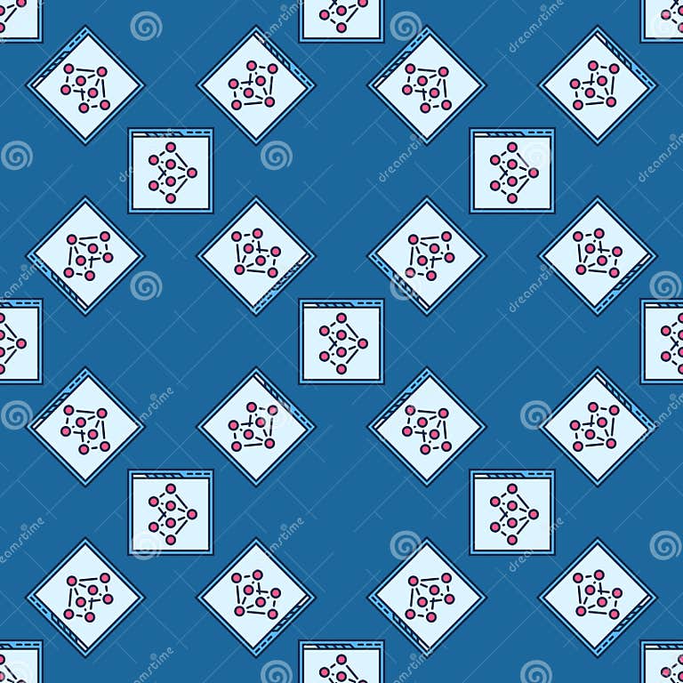 Web Browser with Neural Network Vector Colored Seamless Pattern Stock ...