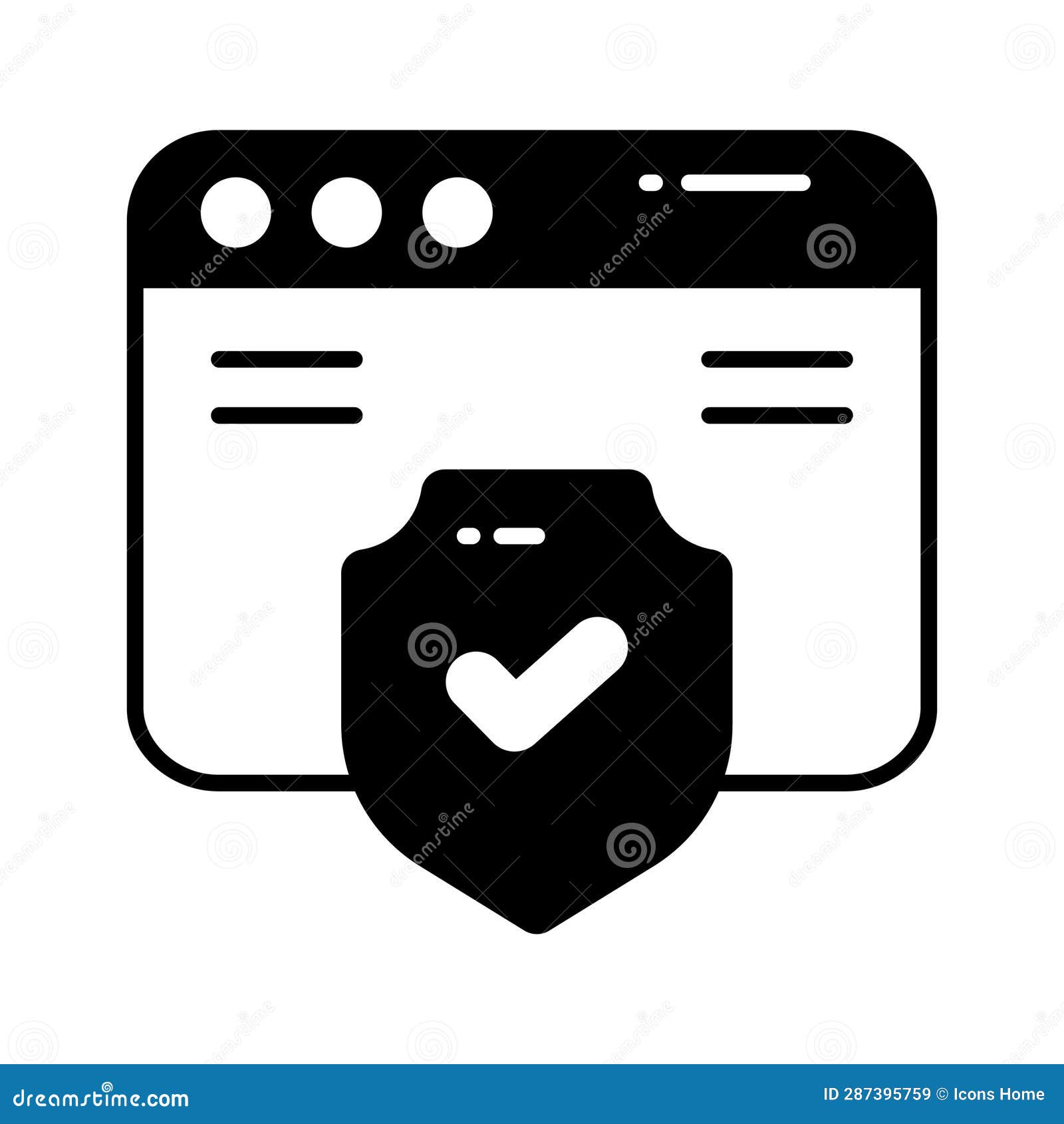 Web Browser Protection Secure Website Vector Design Secure Shield
