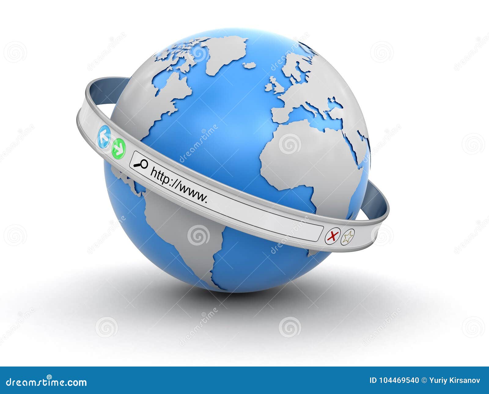 Web Browser Screen Around the Earth Stock Illustration - Illustration ...