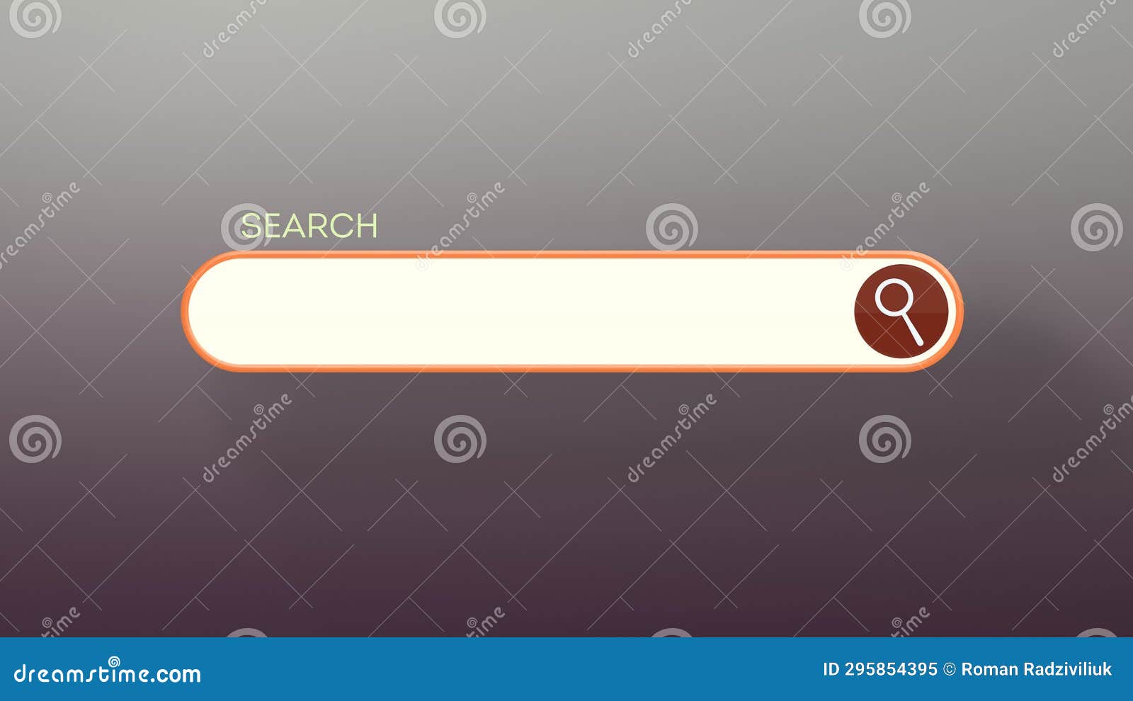 Web Browser Search Bar. Orange Edging of the Search Bar on Midnight ...