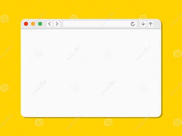 Web Browser Window. Computer or Internet Frame Template Design of Flat ...