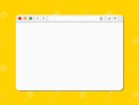 Web Browser Window. Computer or Internet Frame Template Design of Flat ...