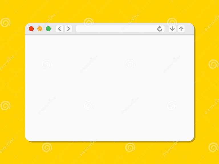 Web Browser Window. Computer or Internet Frame Template Design of Flat ...