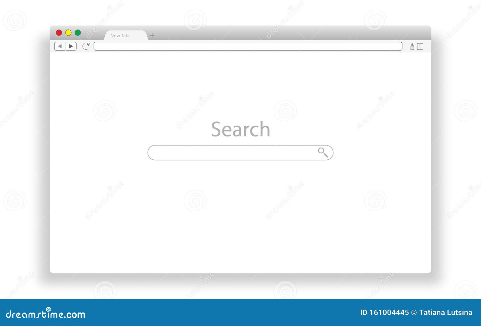 Web Browser Window. Empty Browser Window Template. Stock Vector ...