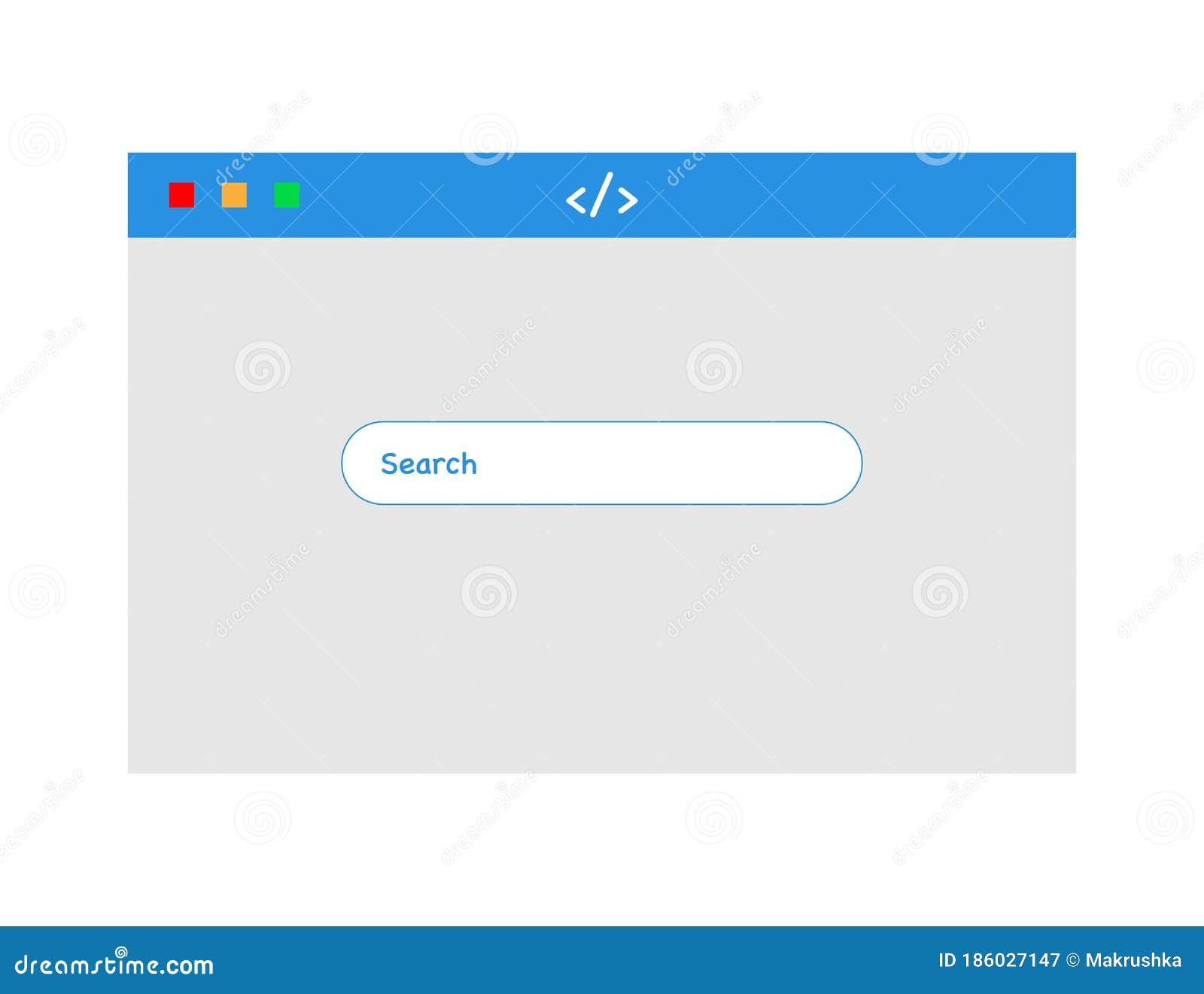 Web Browser Window. Funny Mockup of Website for Kids. Desktop Version ...