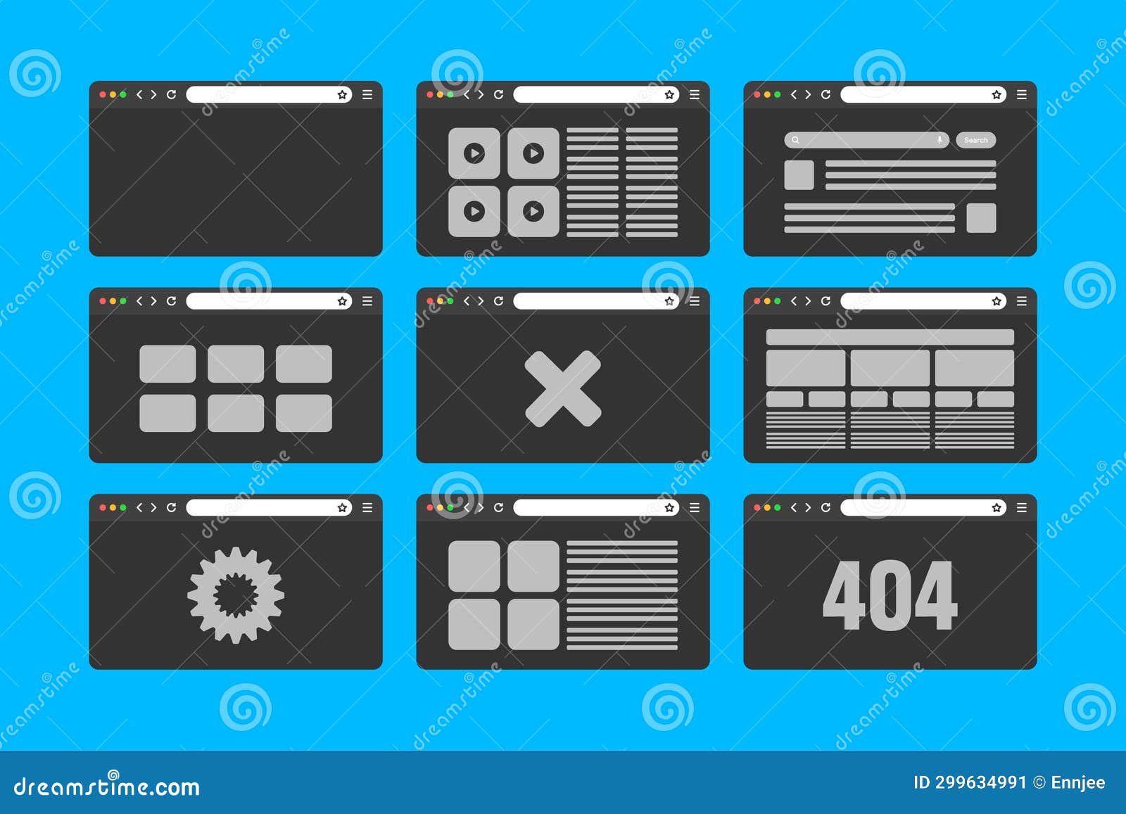 Toolbar And Website Icons Vector Illustration | CartoonDealer.com #31980030