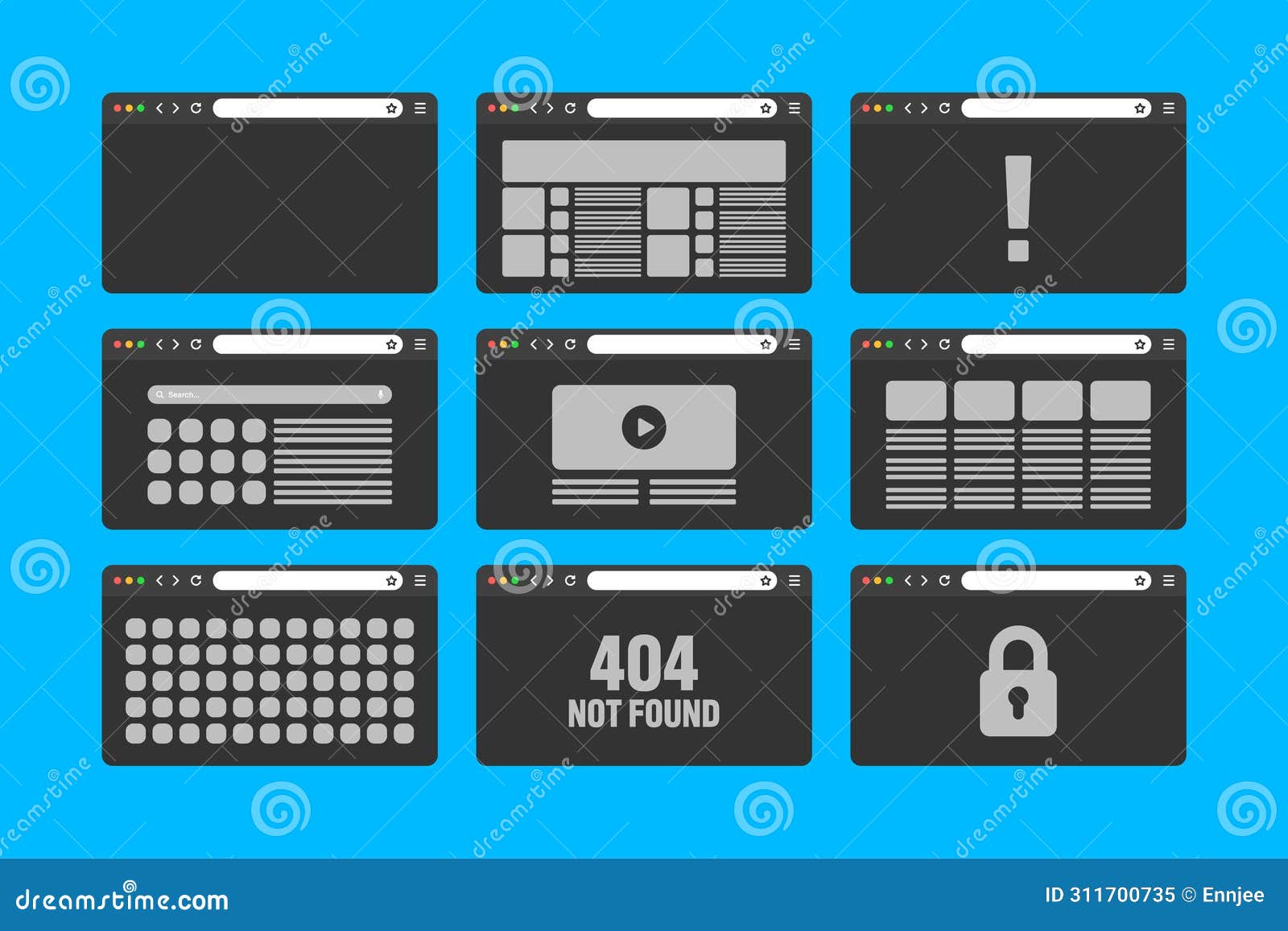 Toolbar And Website Icons Vector Illustration | CartoonDealer.com #31980030