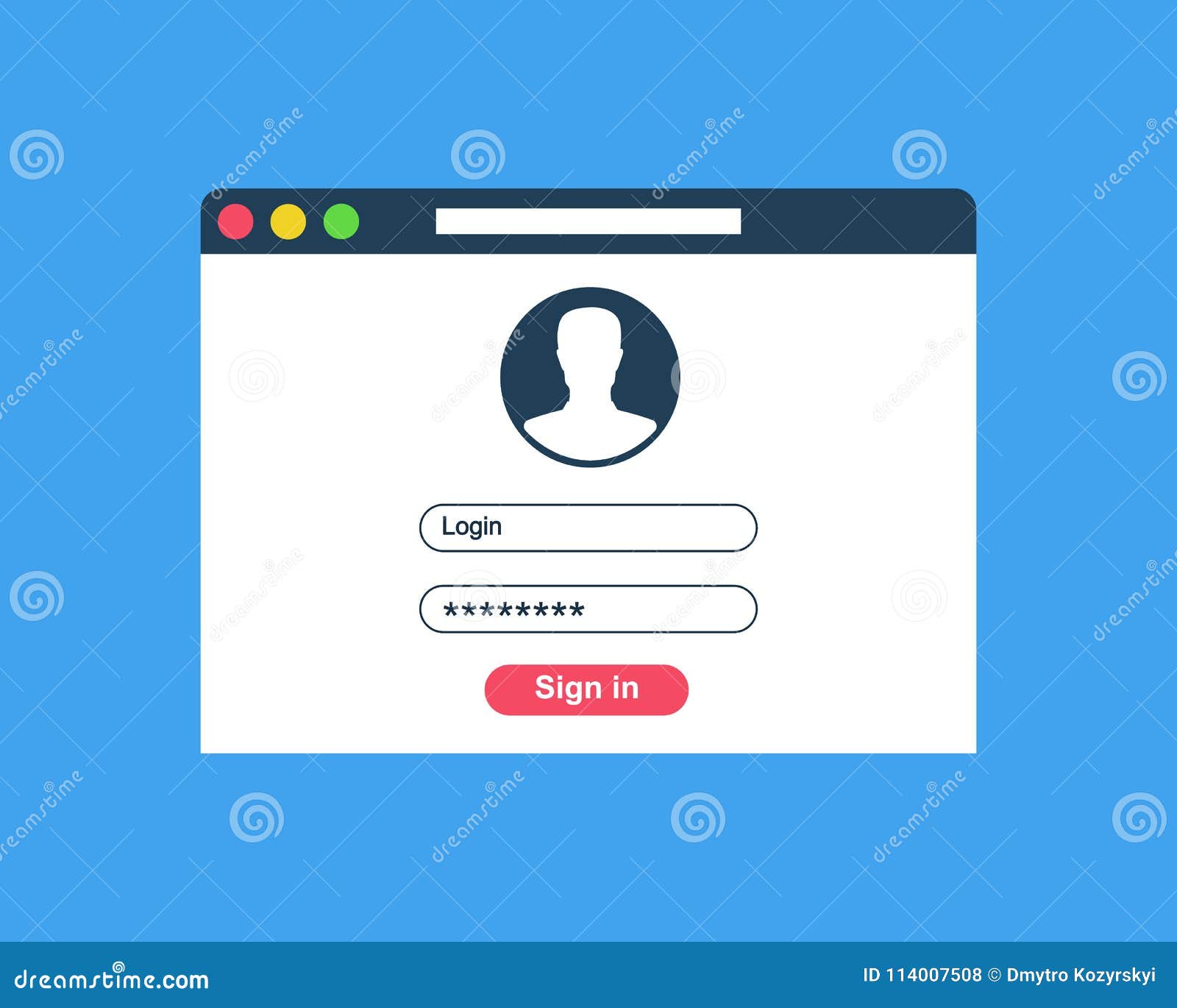 Web Browser Window with Sign in Page. Login Form Page. Registration ... Web Browser Window with Sign in Page. Login Form Page. Registration ...