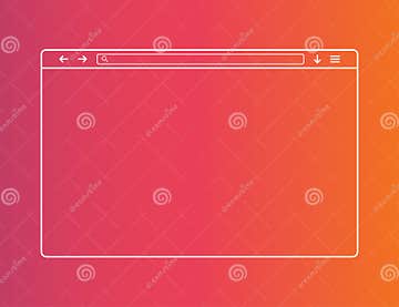 Web Browser Window. Template of Website Interface. Social Media Style ...