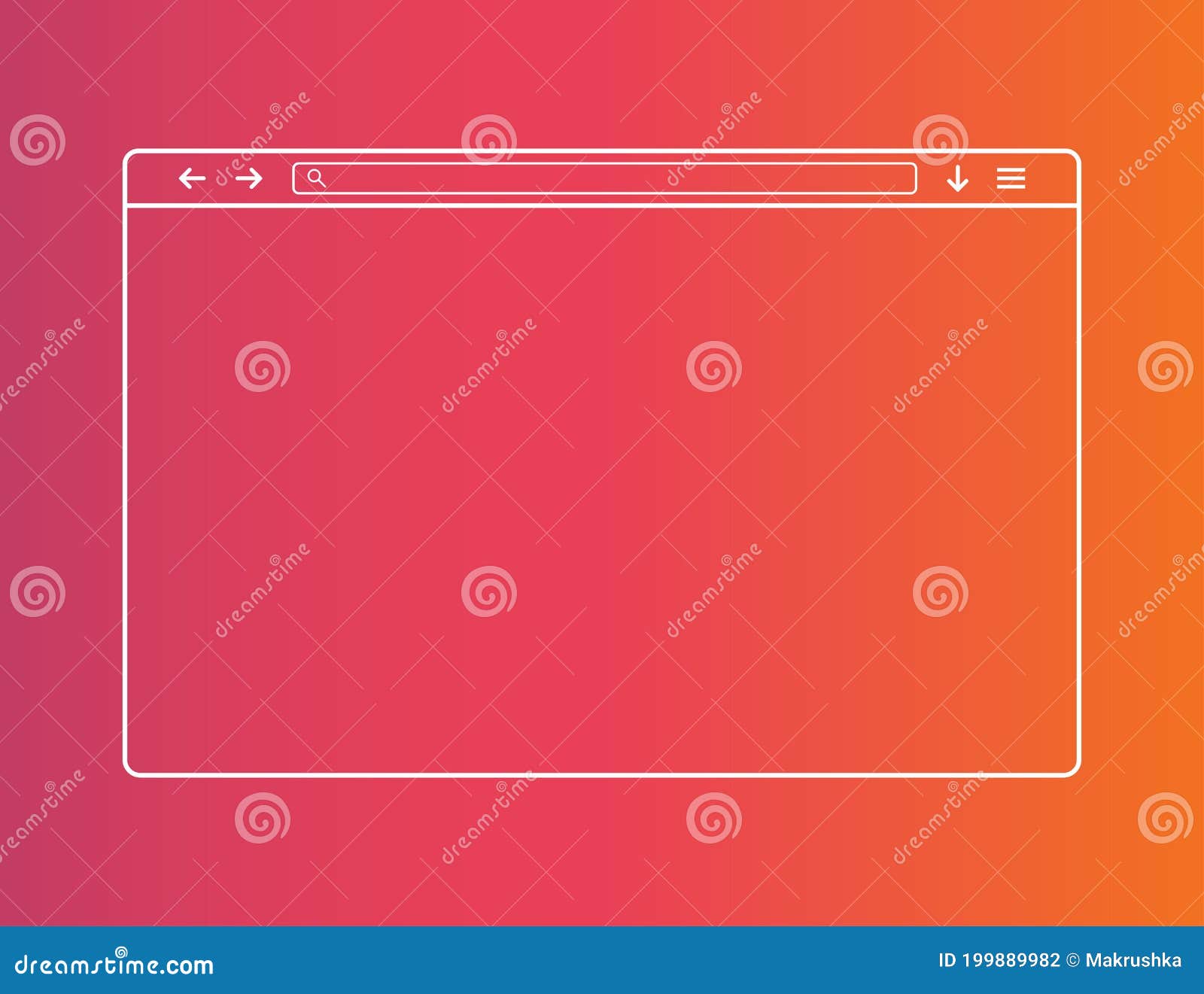 Web Browser Window. Template of Website Interface. Social Media Style ...