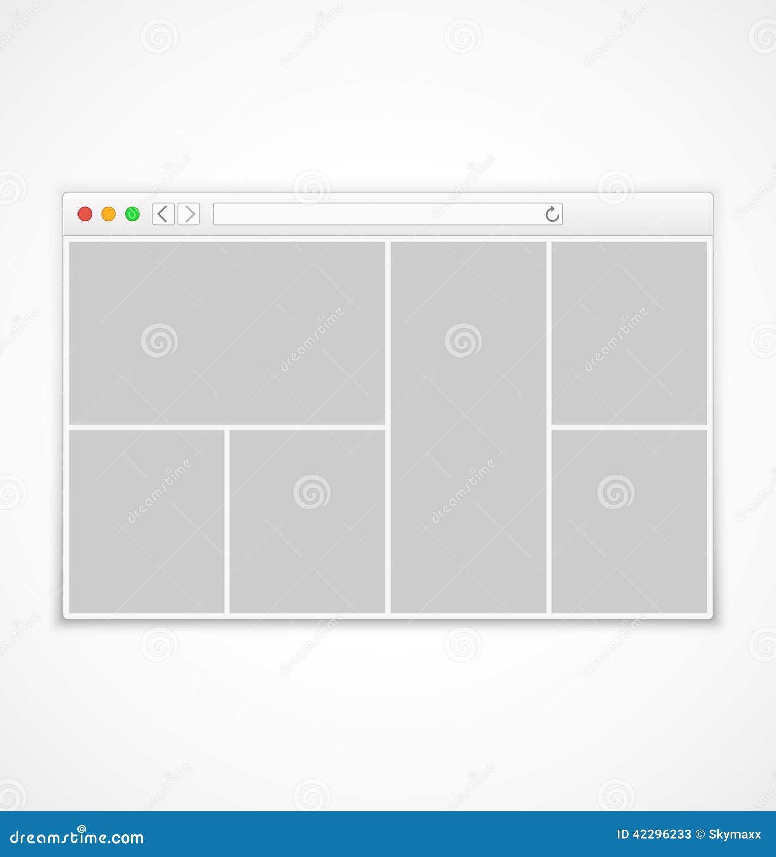 Web Browser Window on White Background Stock Vector - Illustration of ...