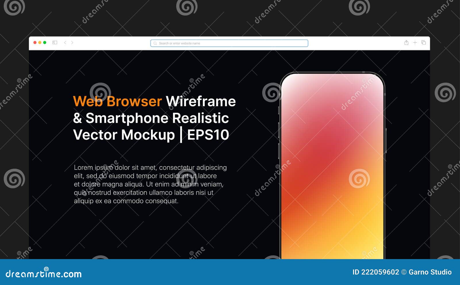 Wireframe UI Kit For Smartphone. Mobile App UX Design. New OS ...