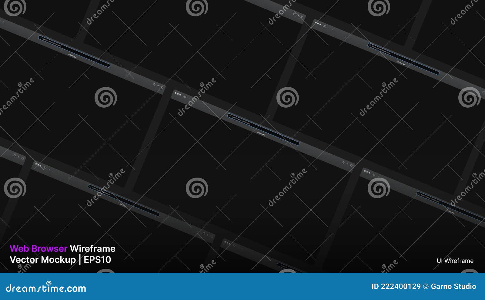 Web Browser Wireframe And Smartphone Realistic Vector Mockup ...