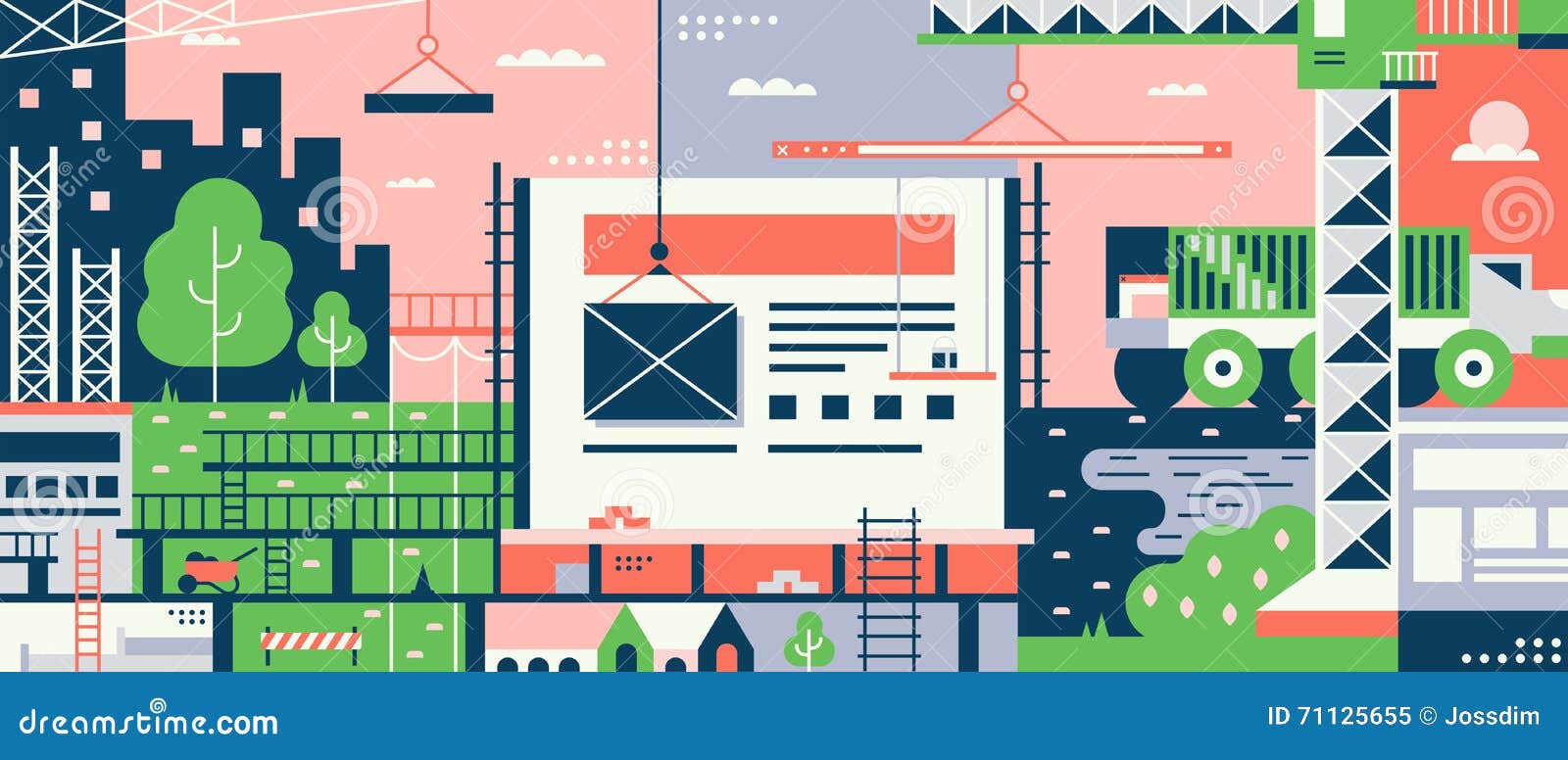 Constraction Kit Background Vector Illustration | CartoonDealer.com #90747884