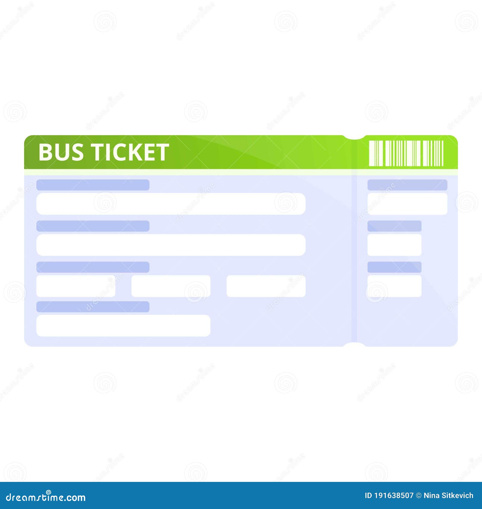 Web Bus Ticket Icon, Cartoon Style Stock Vector - Illustration of route ...