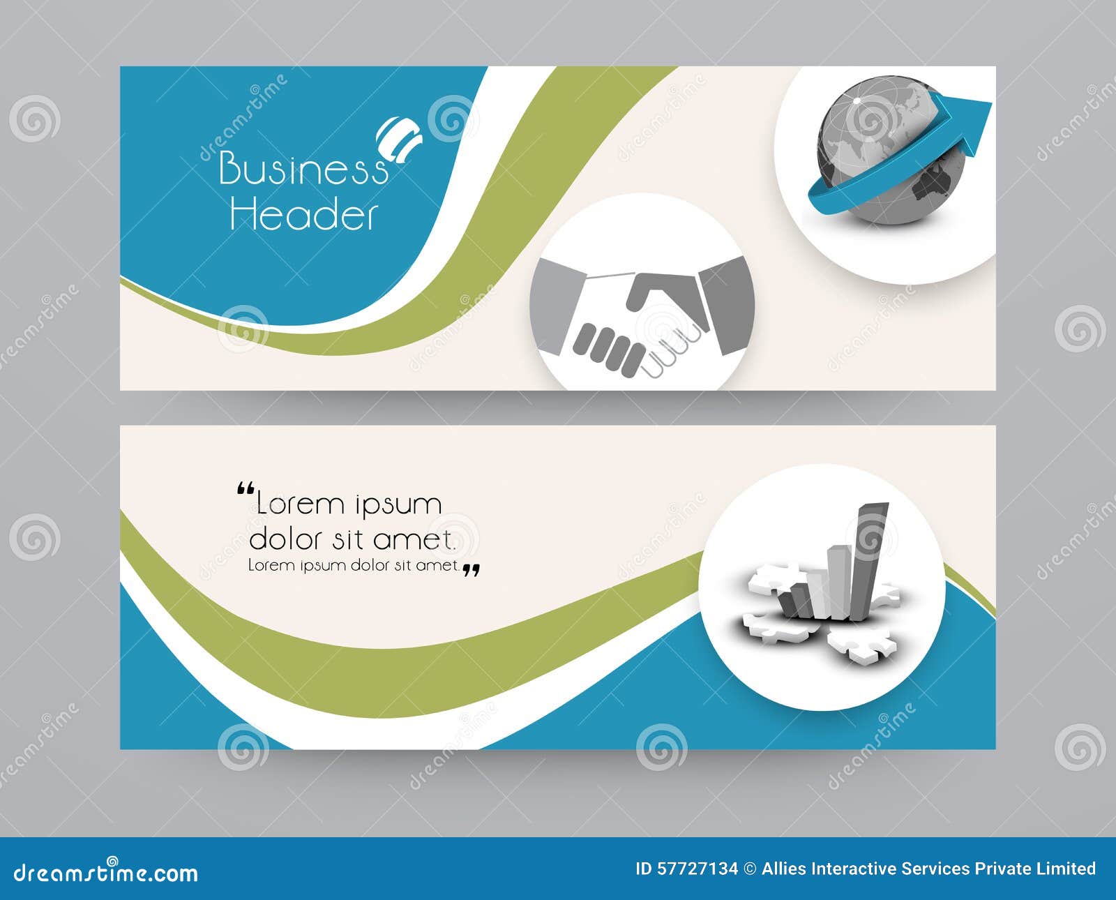Web Business Header or Banner. Stock Illustration - Illustration of ...