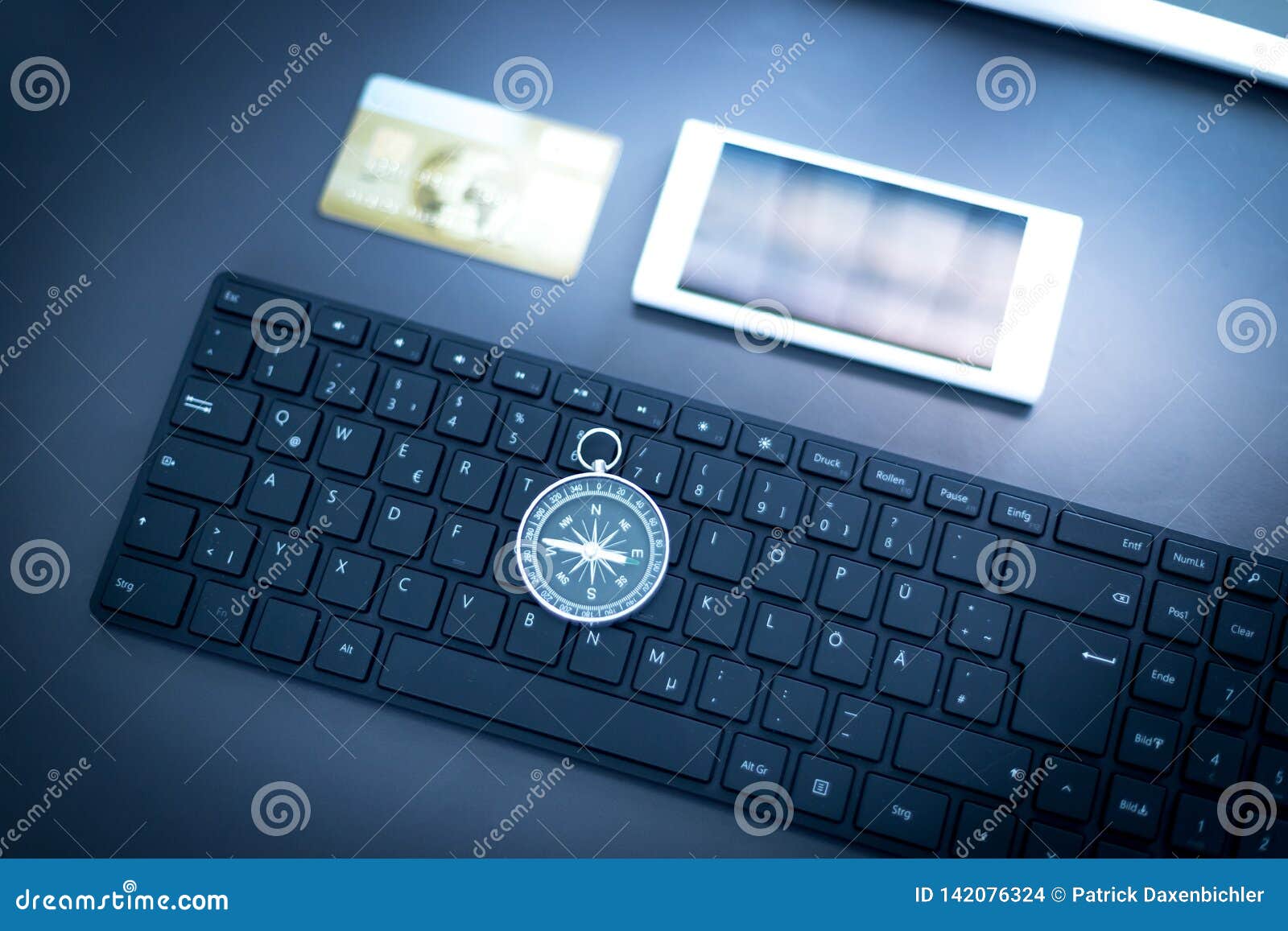Keyboard With Compass Black And White Stock Photo | CartoonDealer.com ...