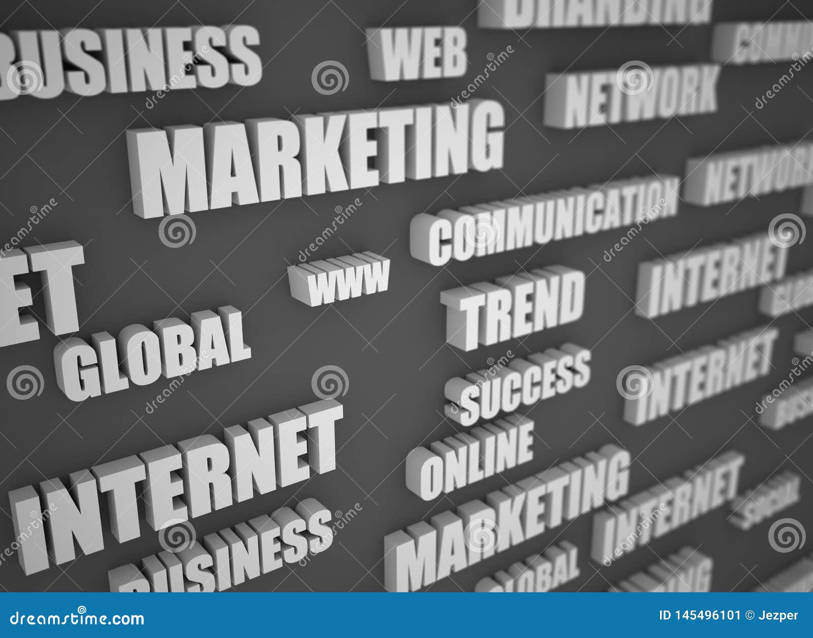 Web Business Related Buzz Words Stock Illustration - Illustration of ...