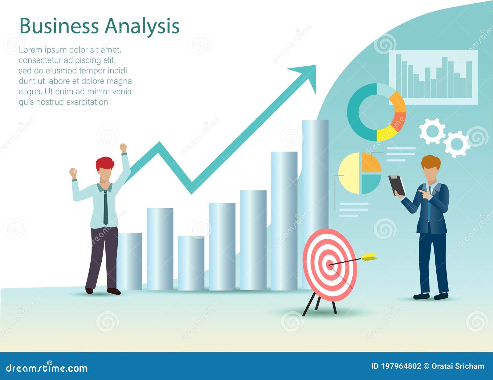 Businessmen Analysing Business, Feeling Happy with Virtual Growth Graph ...