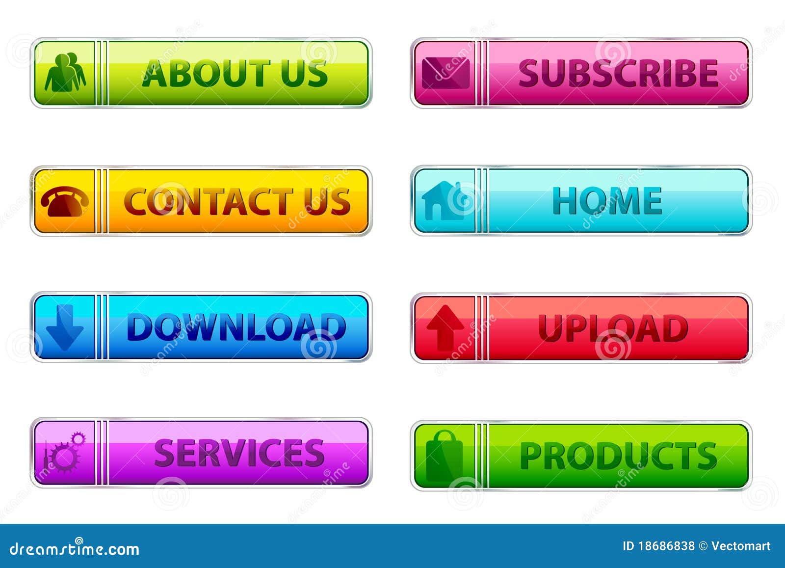 Web Button stock vector. Illustration of page, color - 18686838