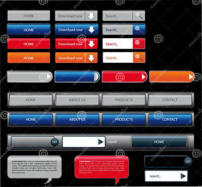 Web button stock vector. Illustration of menu, element - 21705933