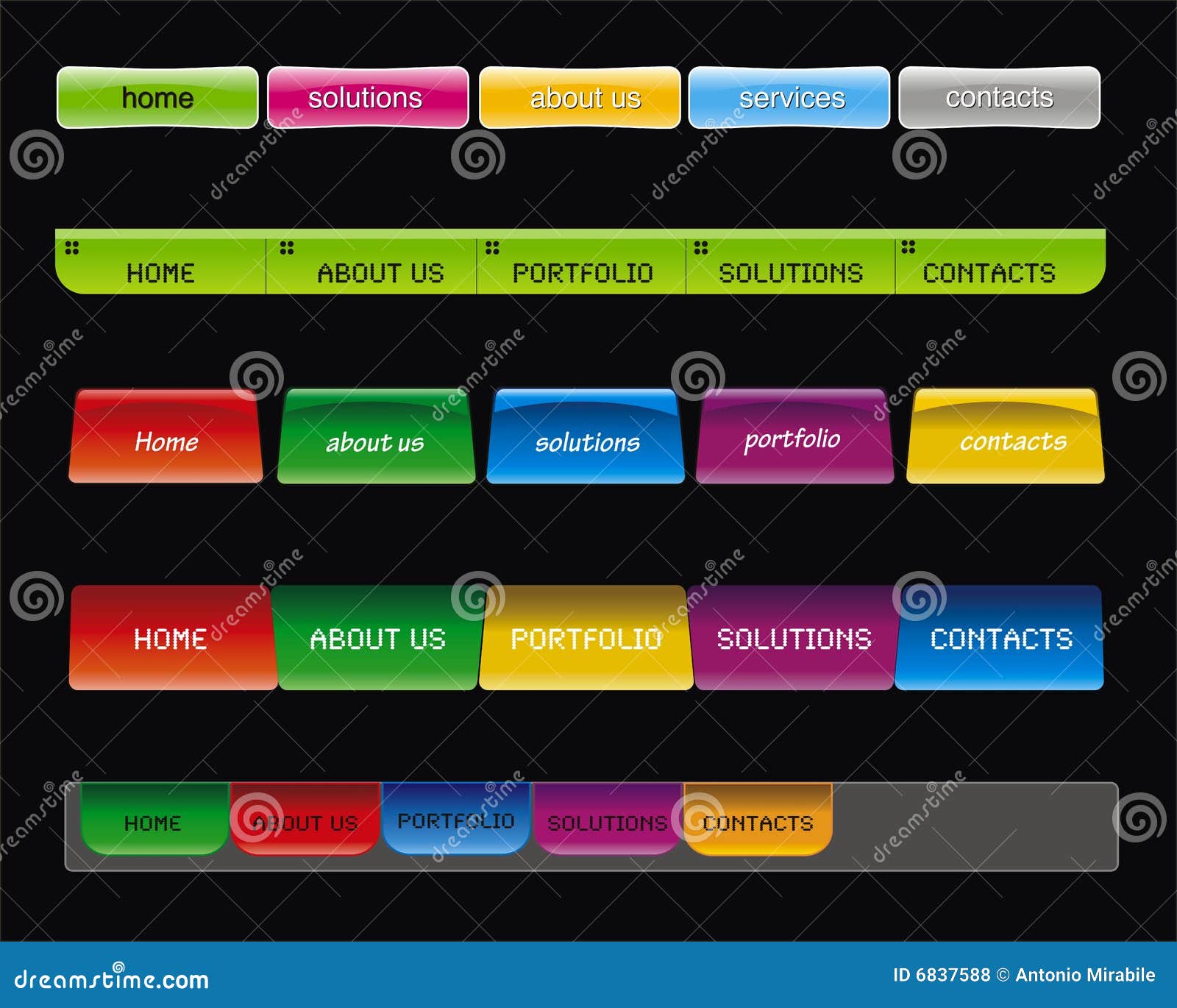 Web button stock vector. Illustration of template, button - 6837588