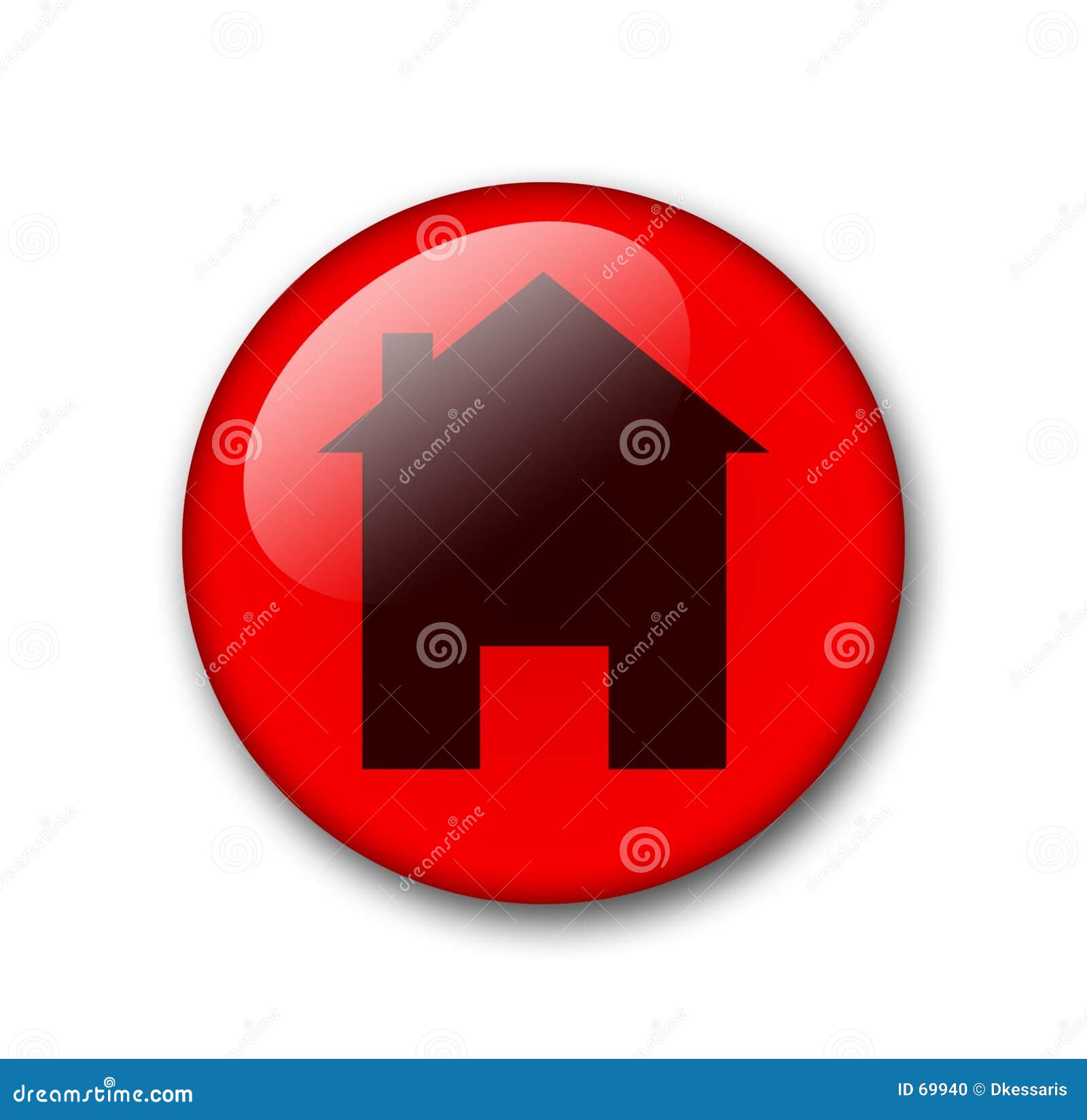 Home Button Icon Red